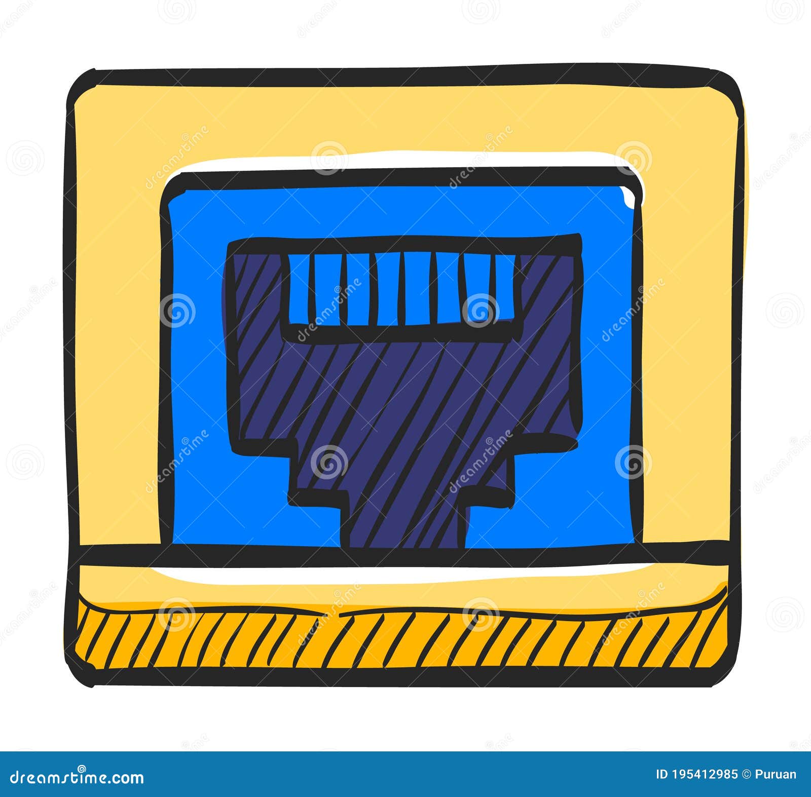 Local Area Connector Icon in Color Drawing Stock Vector - Illustration ...