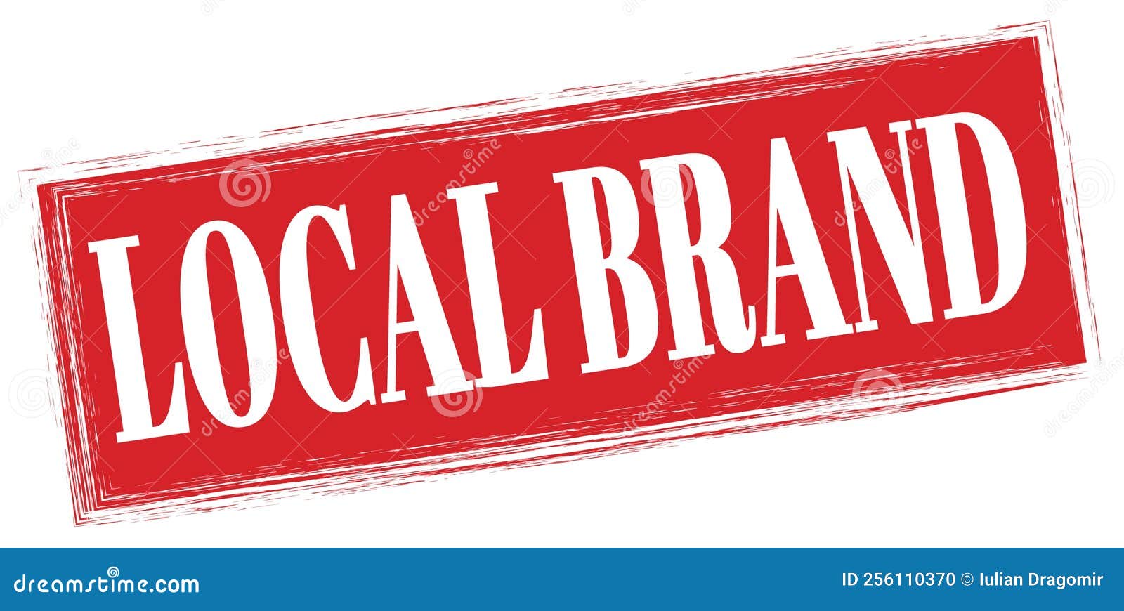 LOCAL BRAND Text Written on Red Stamp Sign Stock Illustration ...