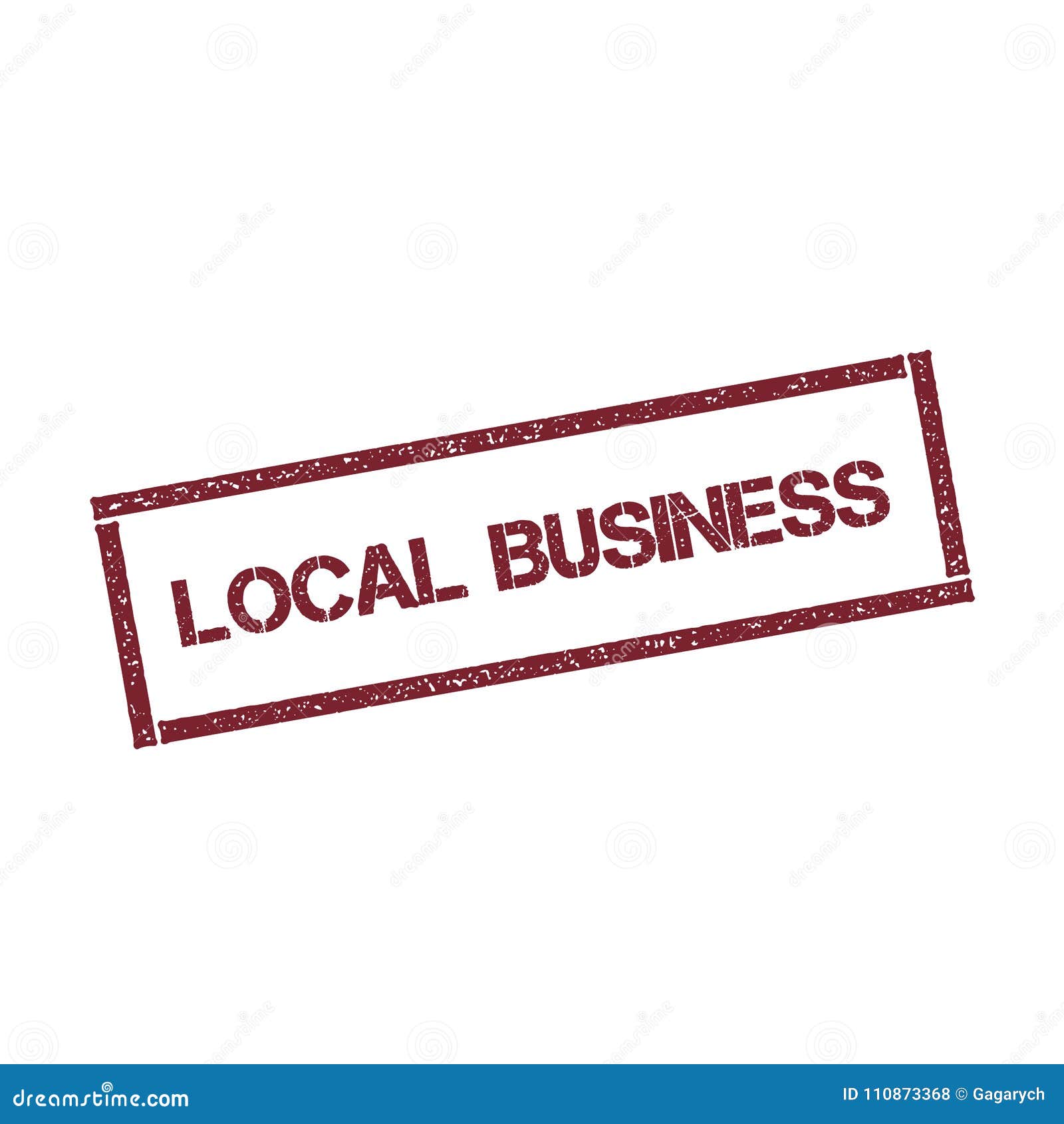 Local Business Rectangular Stamp. Stock Vector - Illustration of ...