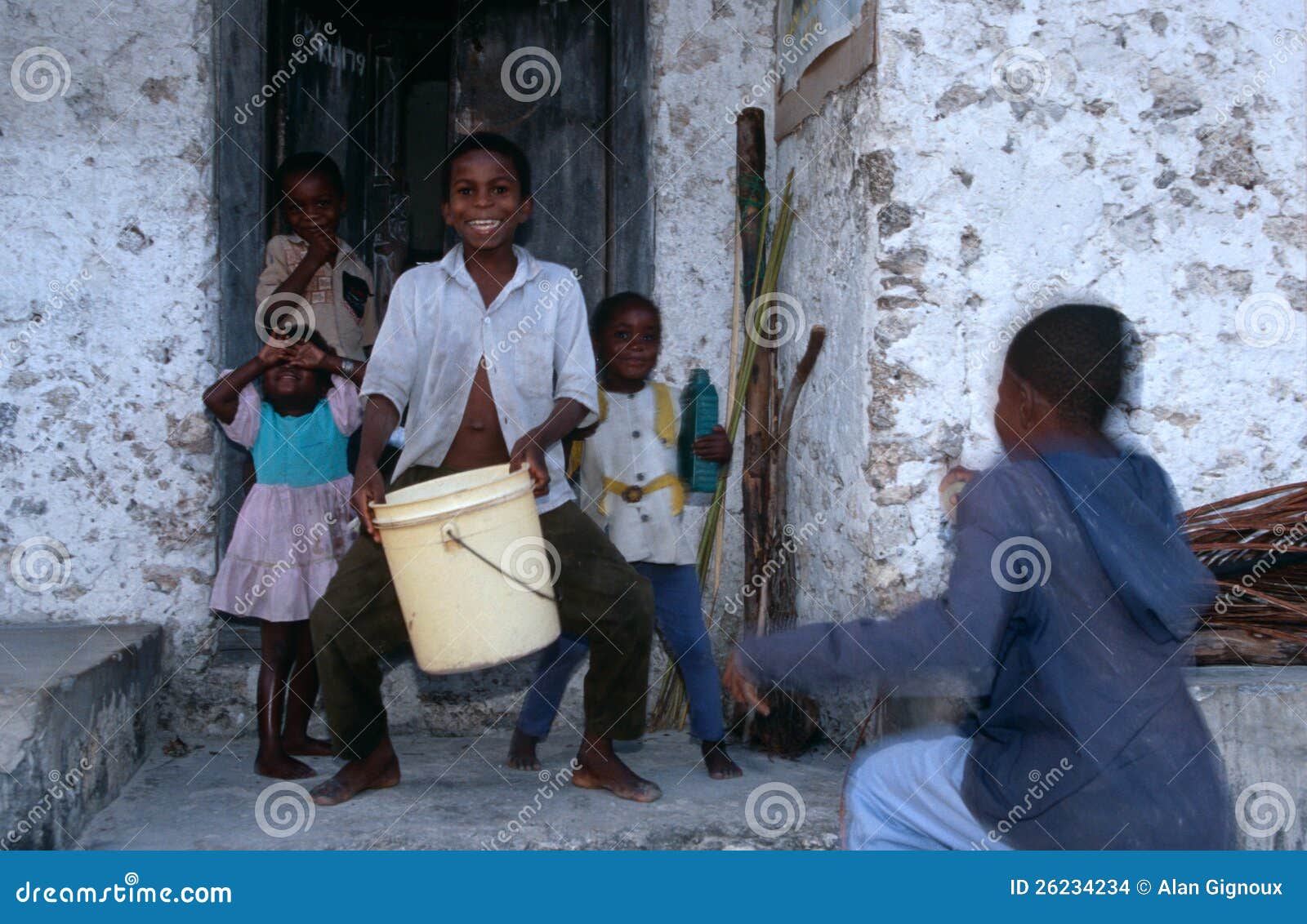 Local Children Playing, Zanzibar. Editorial Stock Image - Image of ...