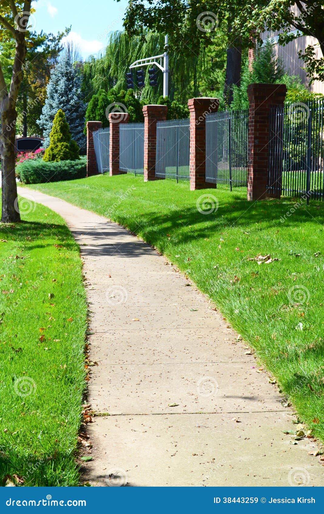 Local City Sidewalk stock image. Image of daylight, flowers - 38443259