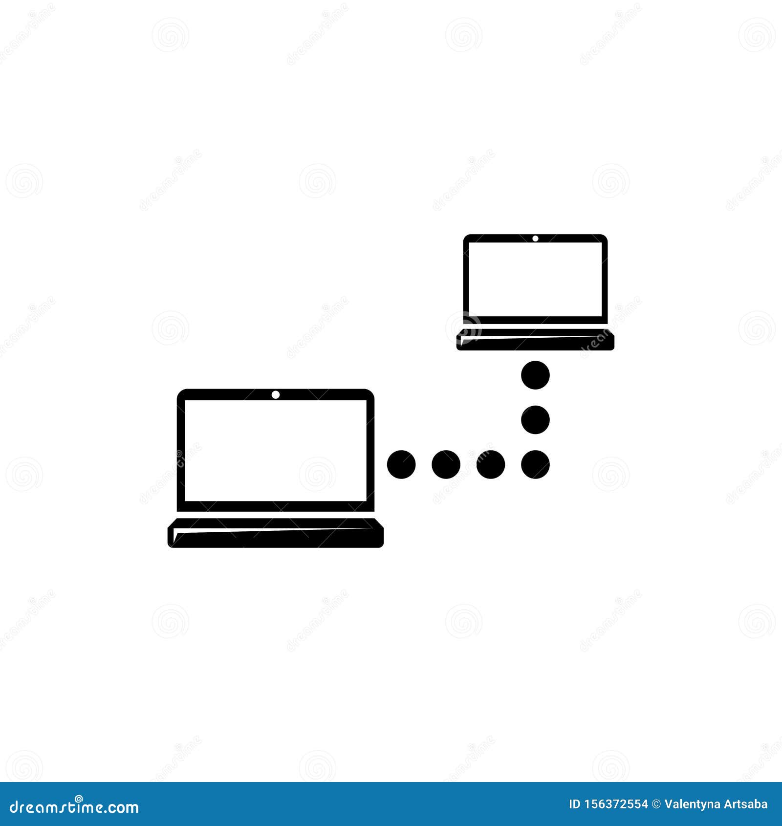 Local Computer Network, Lan Connect Flat Vector Icon Stock Illustration ...