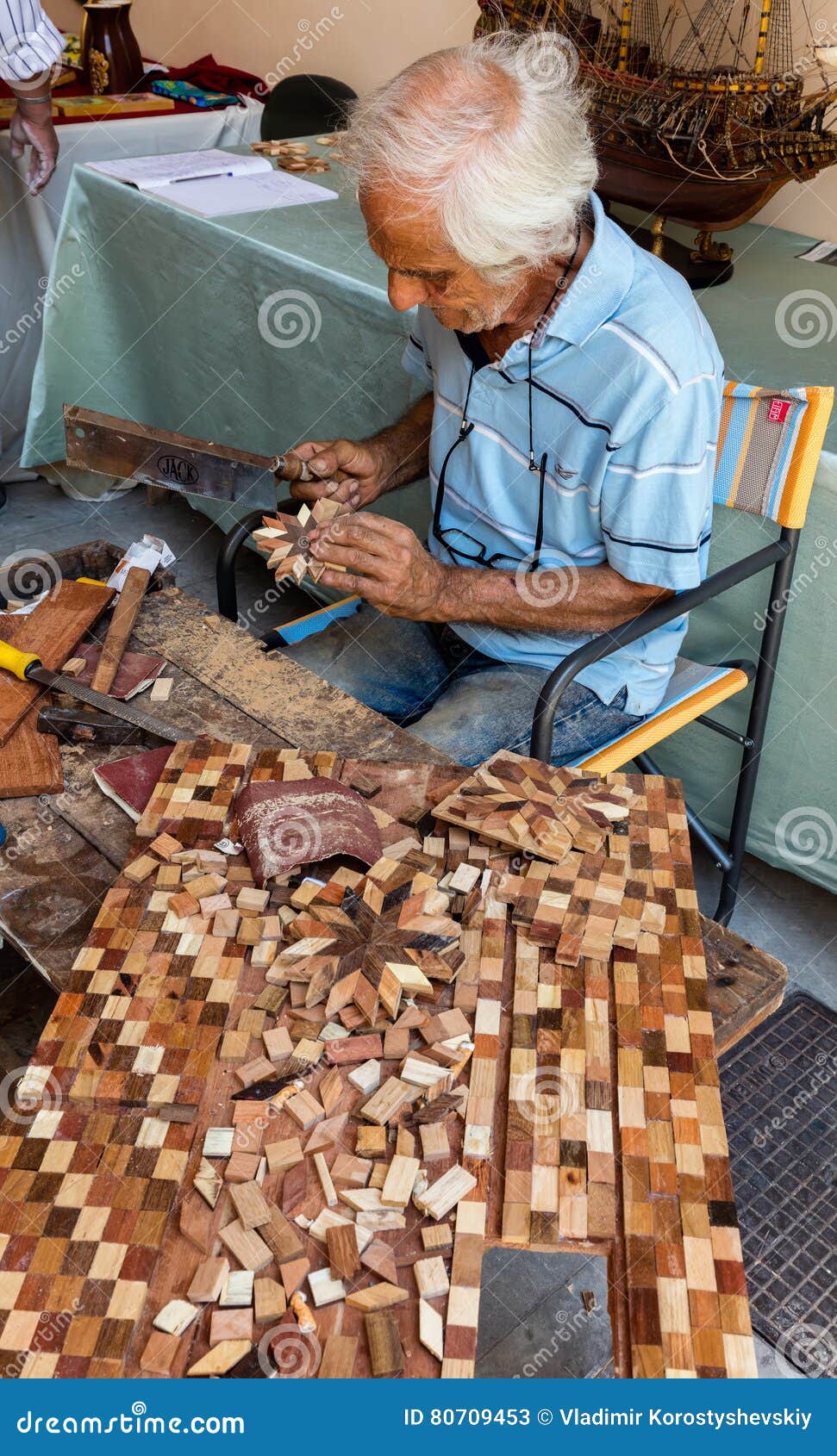 Local Craftsman Working in His Outdoor Workshop Editorial Stock Photo ...