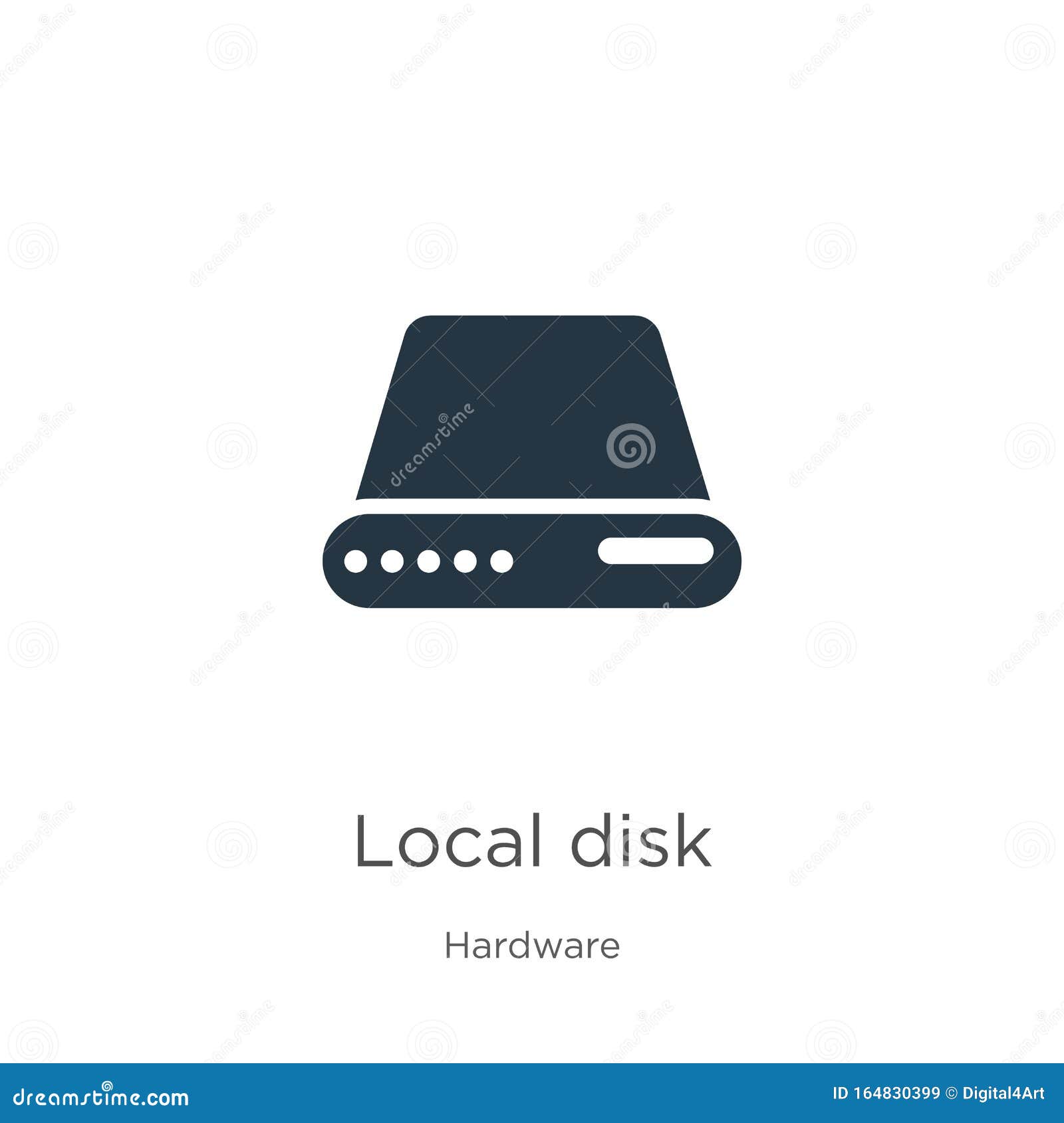 Local Disk Icon Vector. Trendy Flat Local Disk Icon from Hardware ...