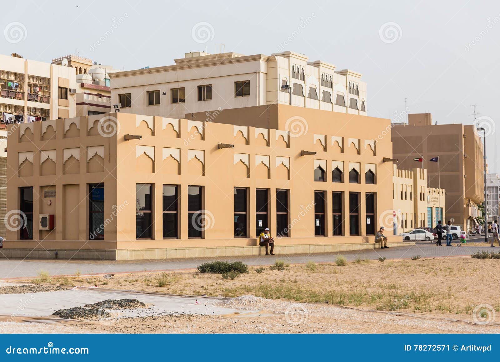 Local Dubai Building in the Souk with People Editorial Photo - Image of ...