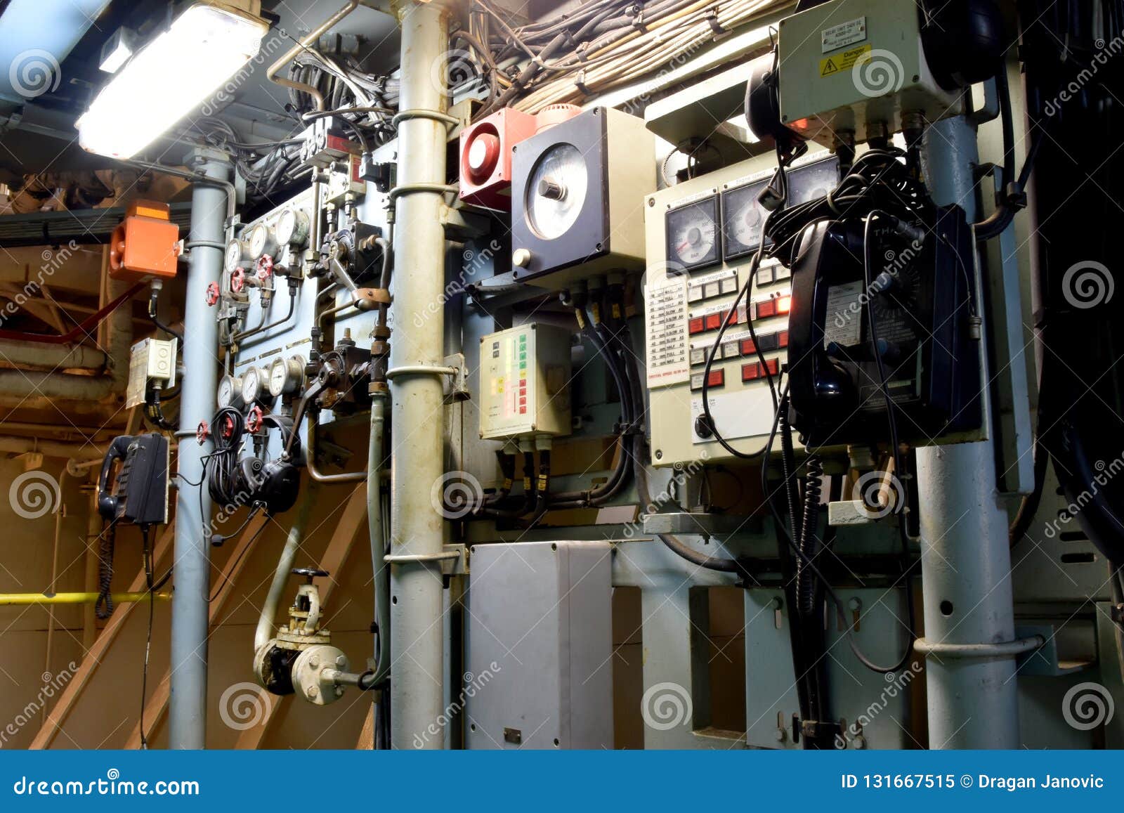 Local or Emergency Control Station of Main Engine Editorial Image ...