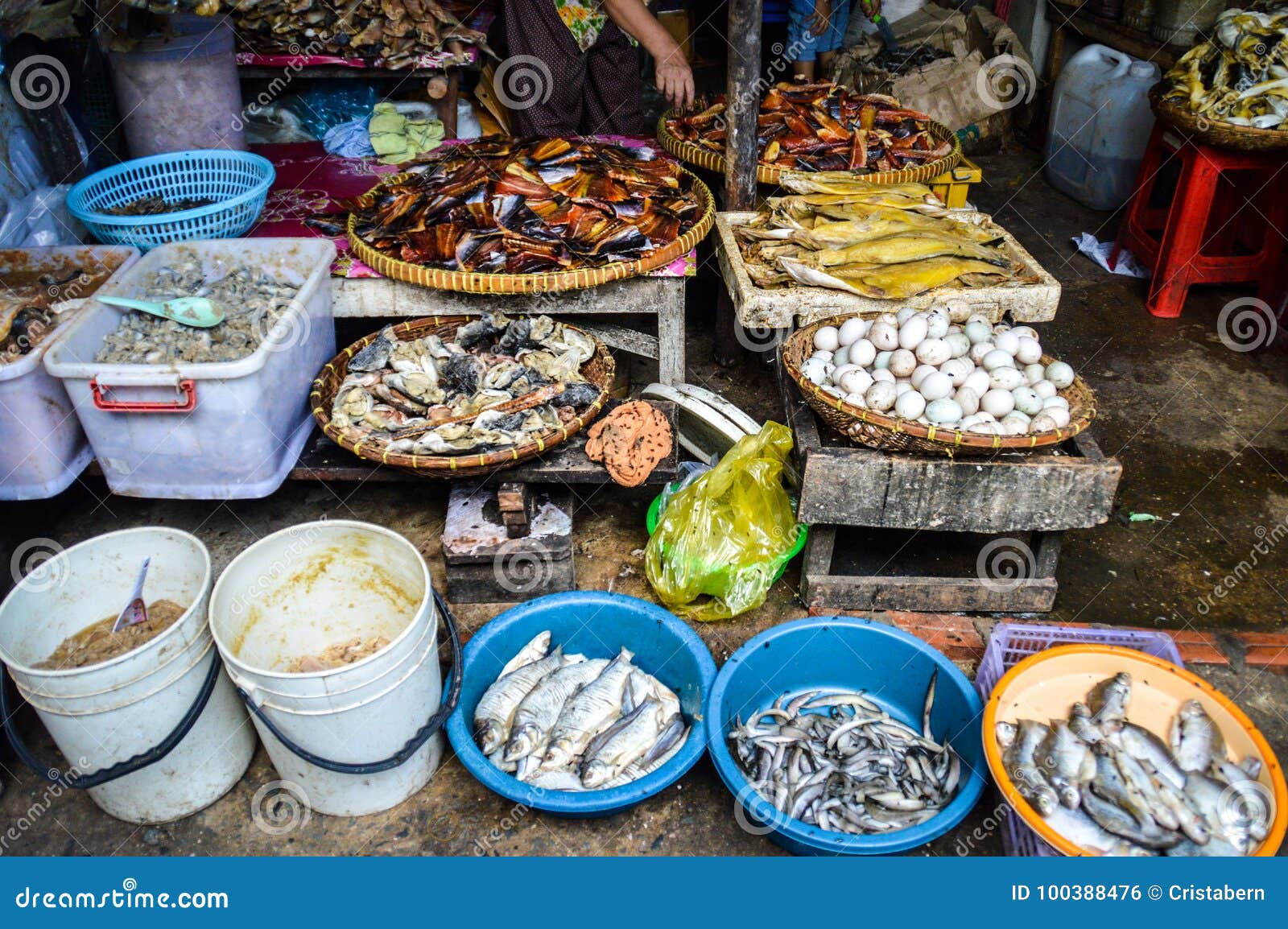 Local fish market stock photo. Image of fresh, eggs - 100388476
