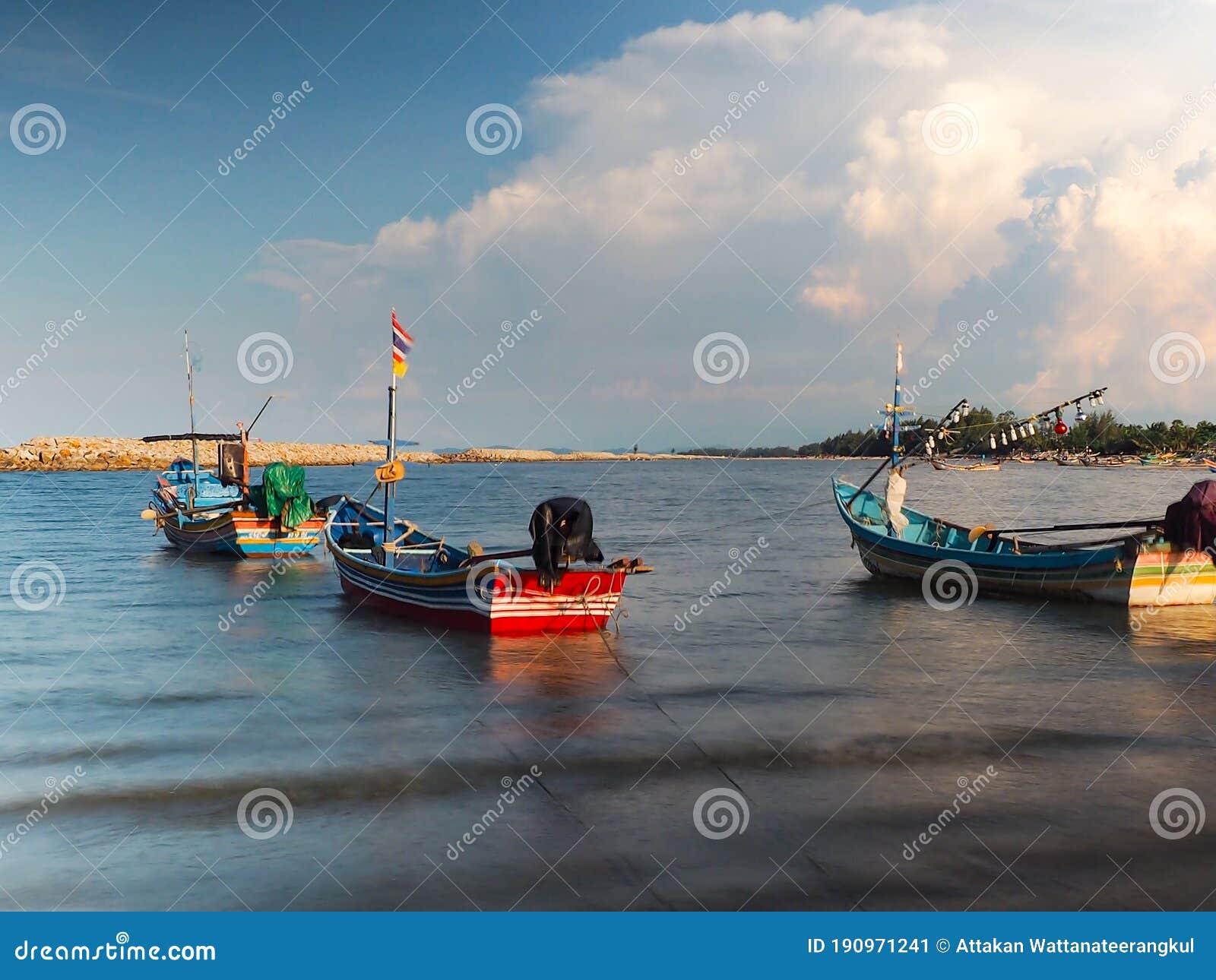 Local fishing boat stock image. Image of harbor, boating - 190971241
