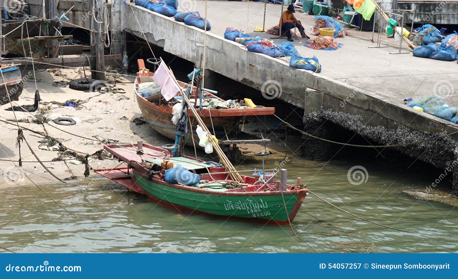 Local Fishing Boat on the Beach Stock Image - Image of fishing ...
