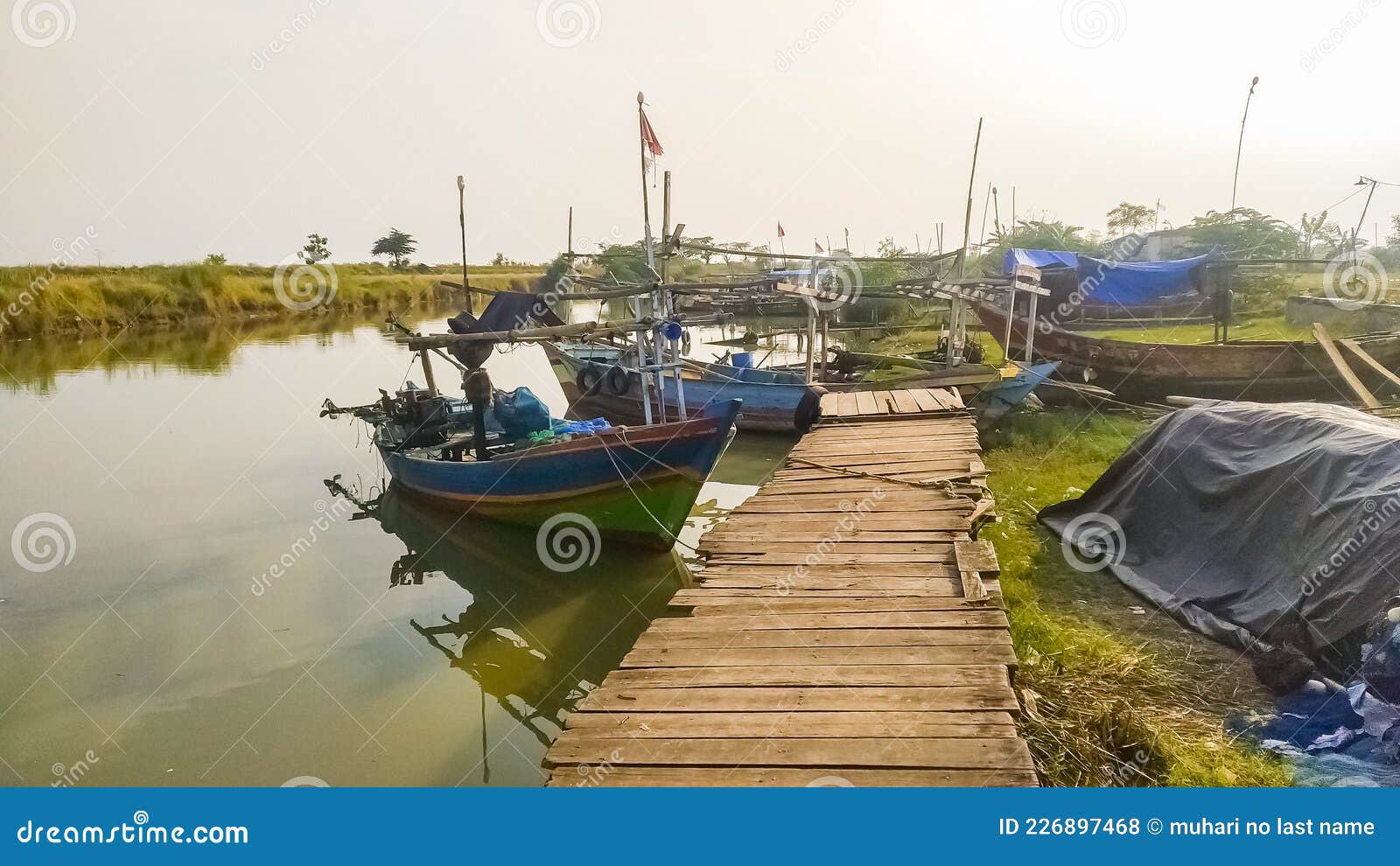 Local Fishing Boat in the River on Local Harbour Stock Photo - Image of ...