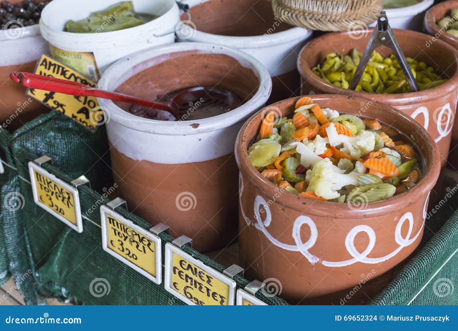 Local Food in Chania, Crete, Greece Stock Photo - Image of market ...