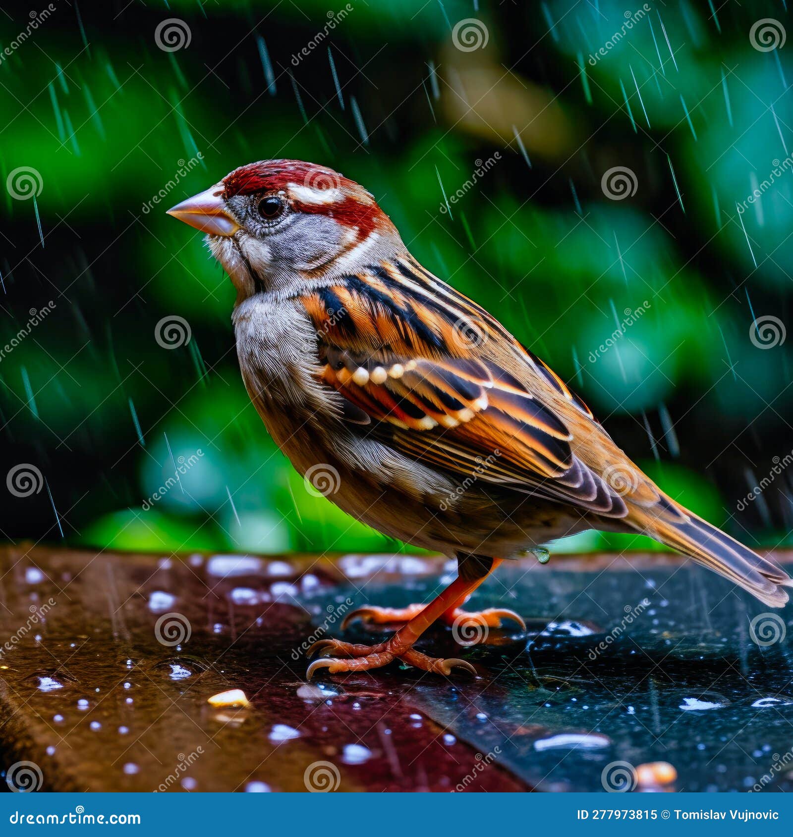 Local Garden Sparrow Bird Up Close Stock Illustration - Illustration of ...