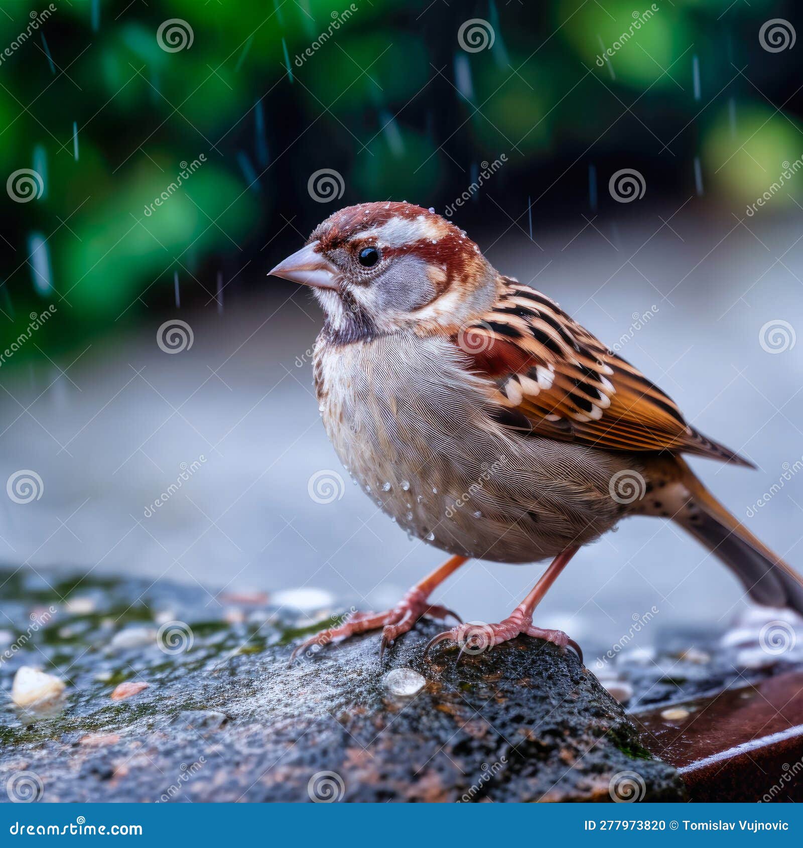 Local Garden Sparrow Bird Up Close Stock Illustration - Illustration of ...