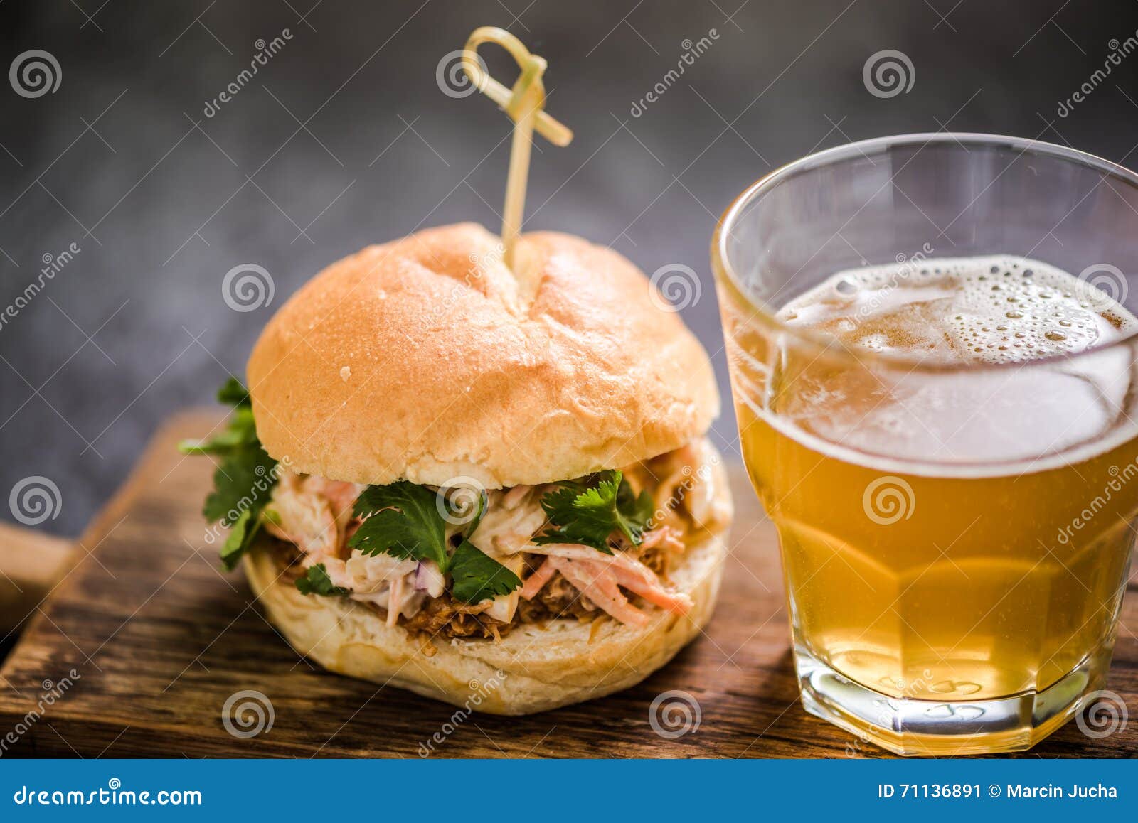 Local Gastro Pub Food, Pulled Pork Bun Stock Image - Image of ...