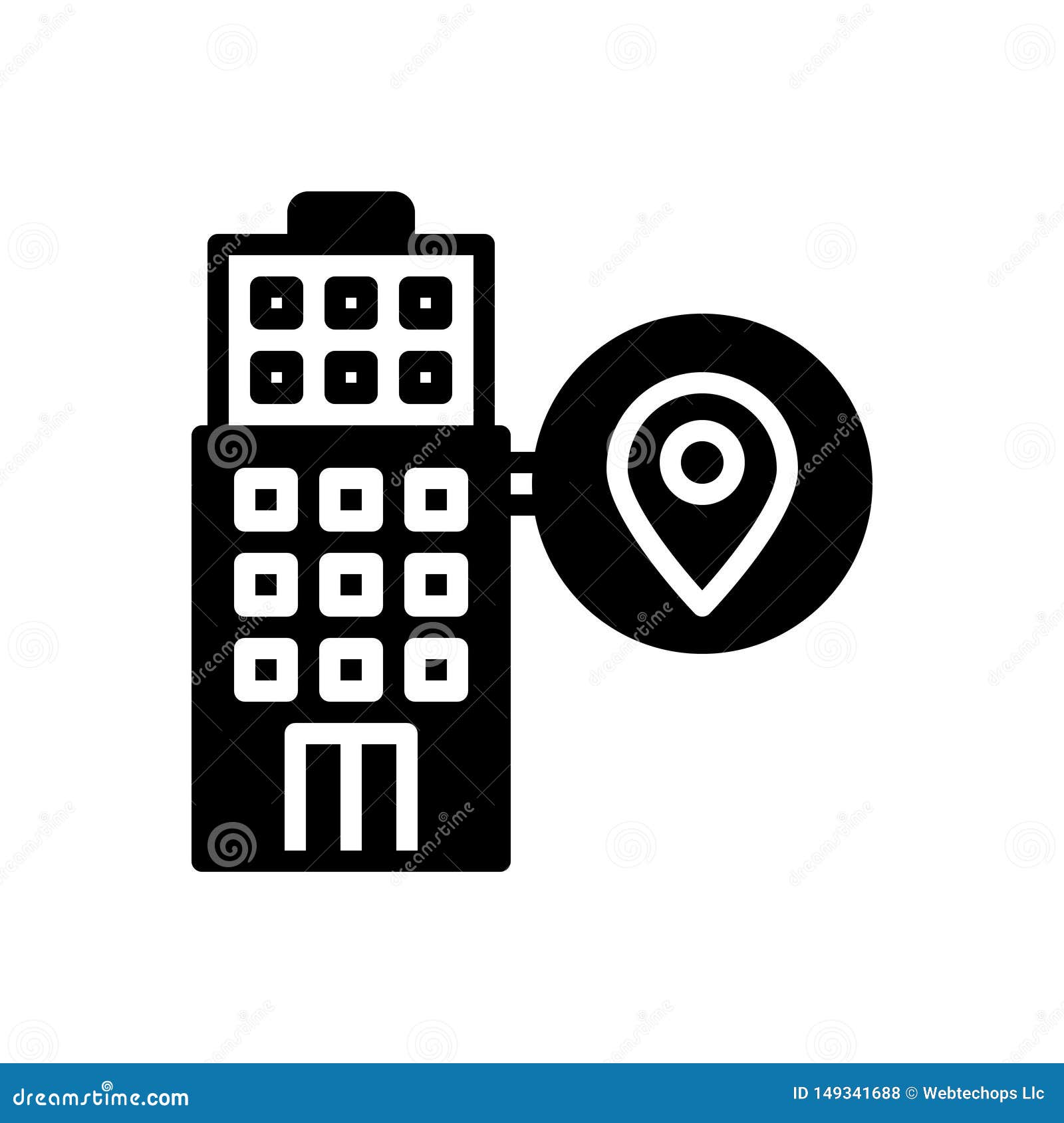 Black Solid Icon for Local, Maps and Localization Stock Vector ...
