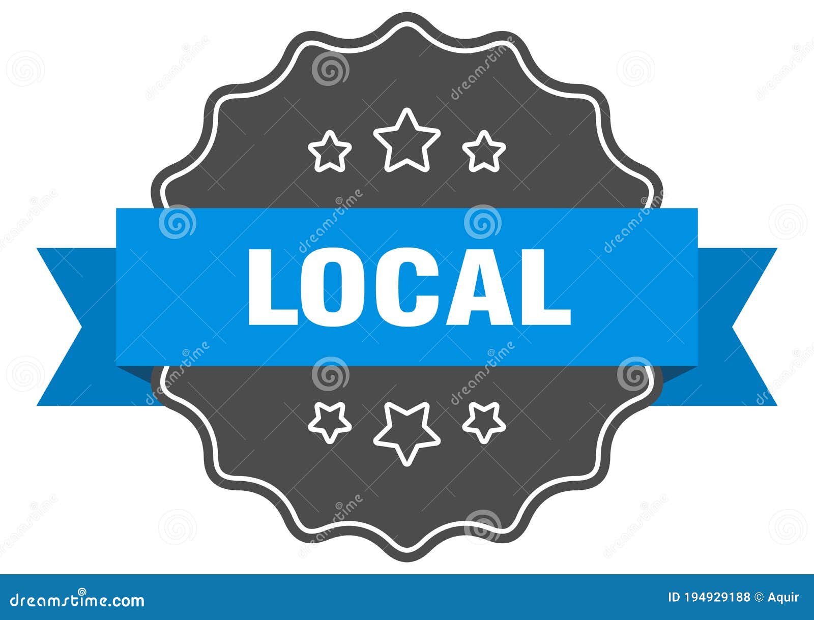 Local label stock vector. Illustration of local, blue - 194929188