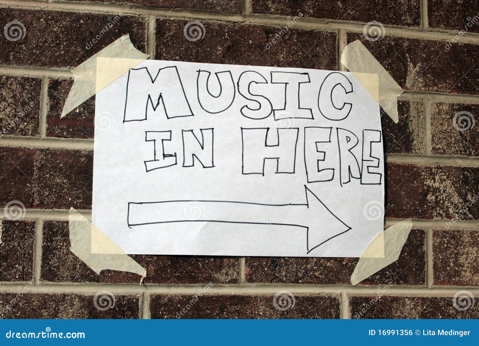 Local Music Sign stock photo. Image of paper, concert - 16991356