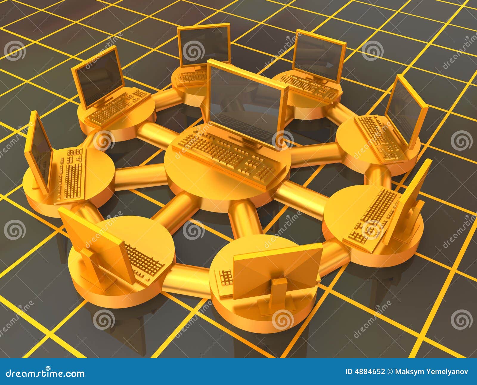 Local network stock illustration. Illustration of render - 4884652