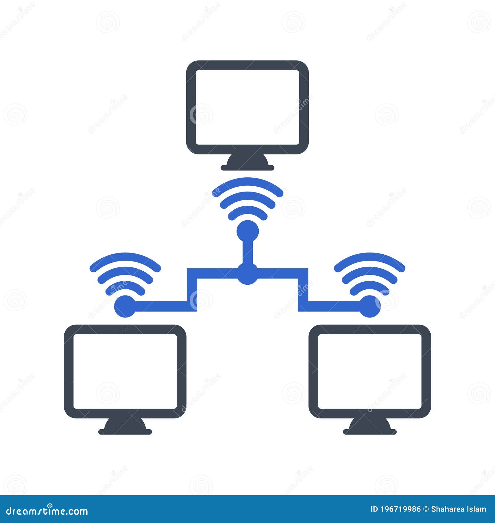 Local Network icon stock vector. Illustration of wifi - 196719986