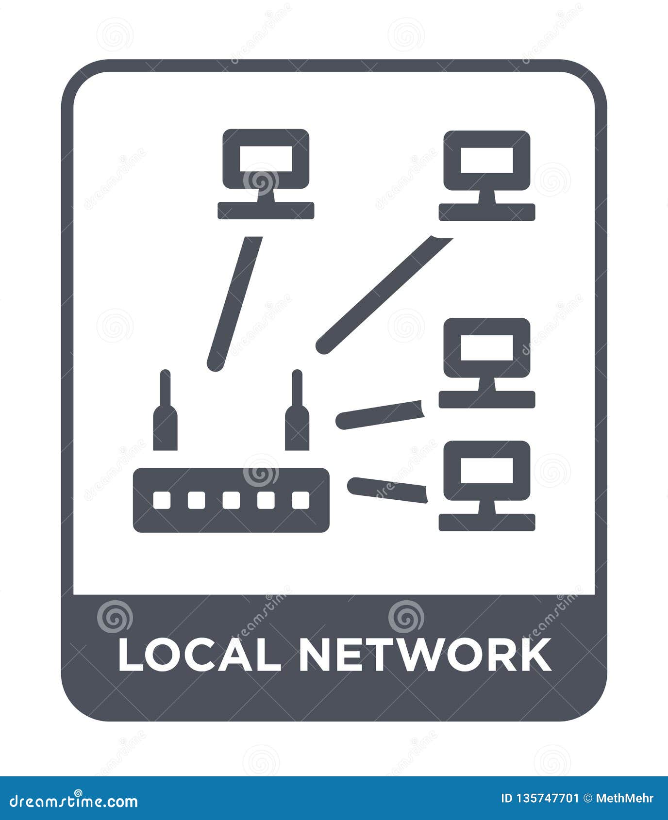 Local Network Icon in Trendy Design Style. Local Network Icon Isolated ...