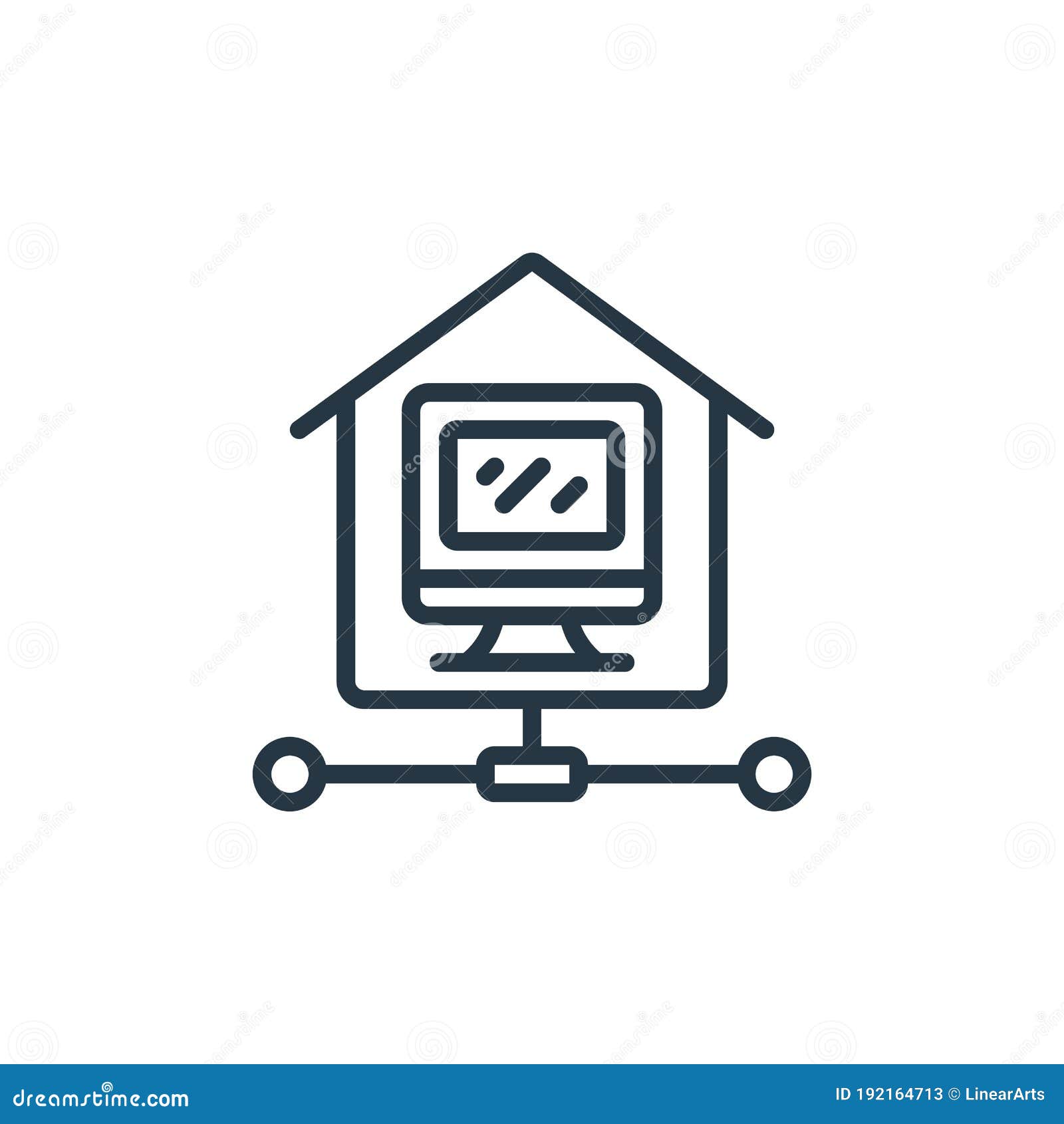 Local Network Icon Vector from Cloud Computing Concept. Thin Line ...