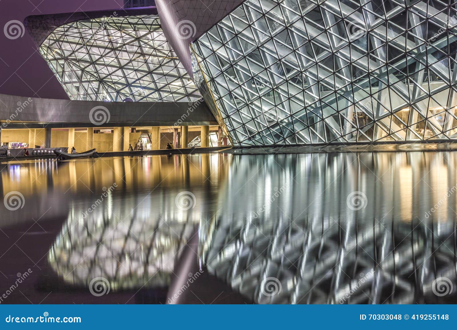 Local Night View of Modern Architecture Editorial Stock Photo - Image ...
