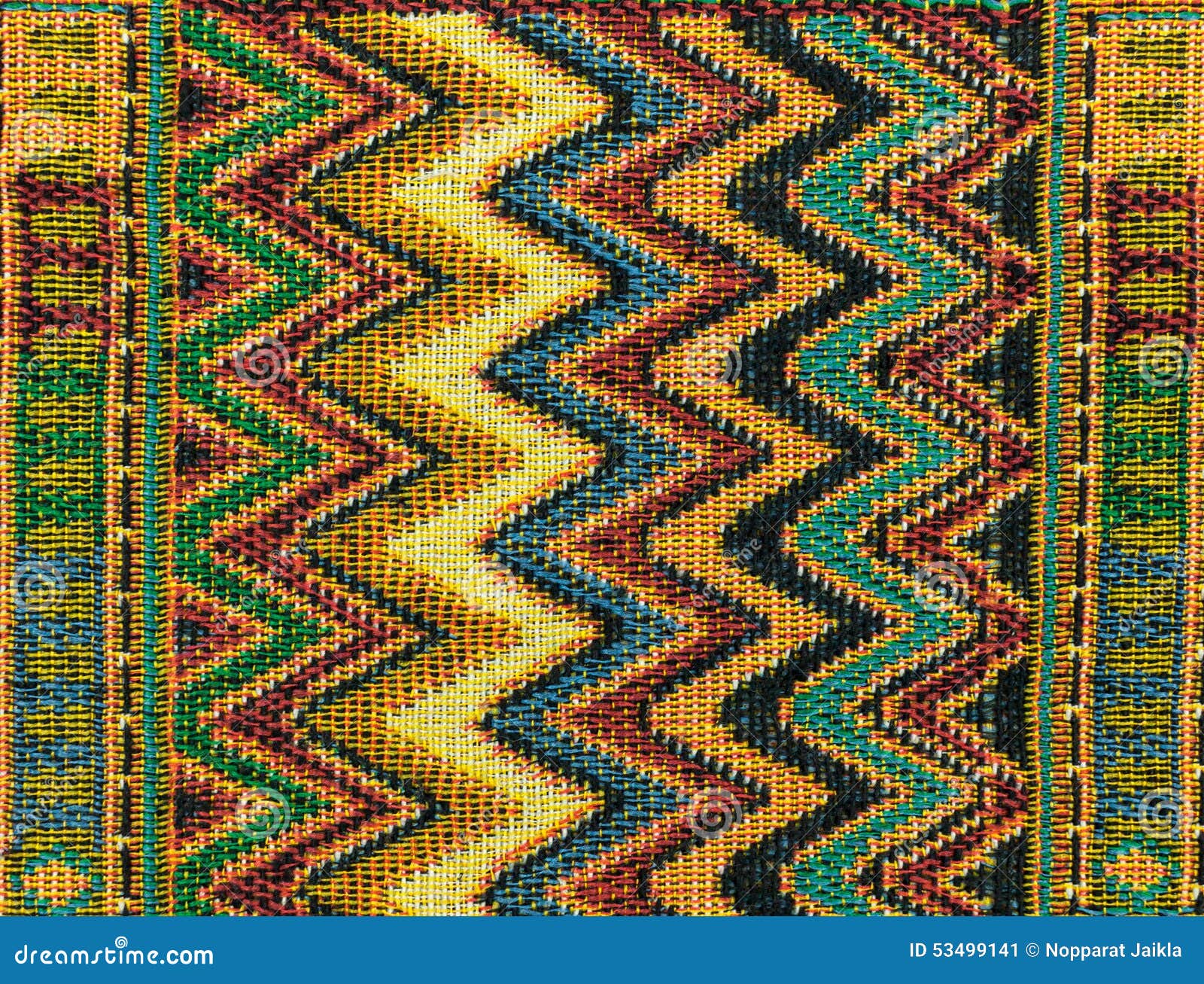Local North Thailand Pattern Design Made Fabric and Silk Stock Image ...