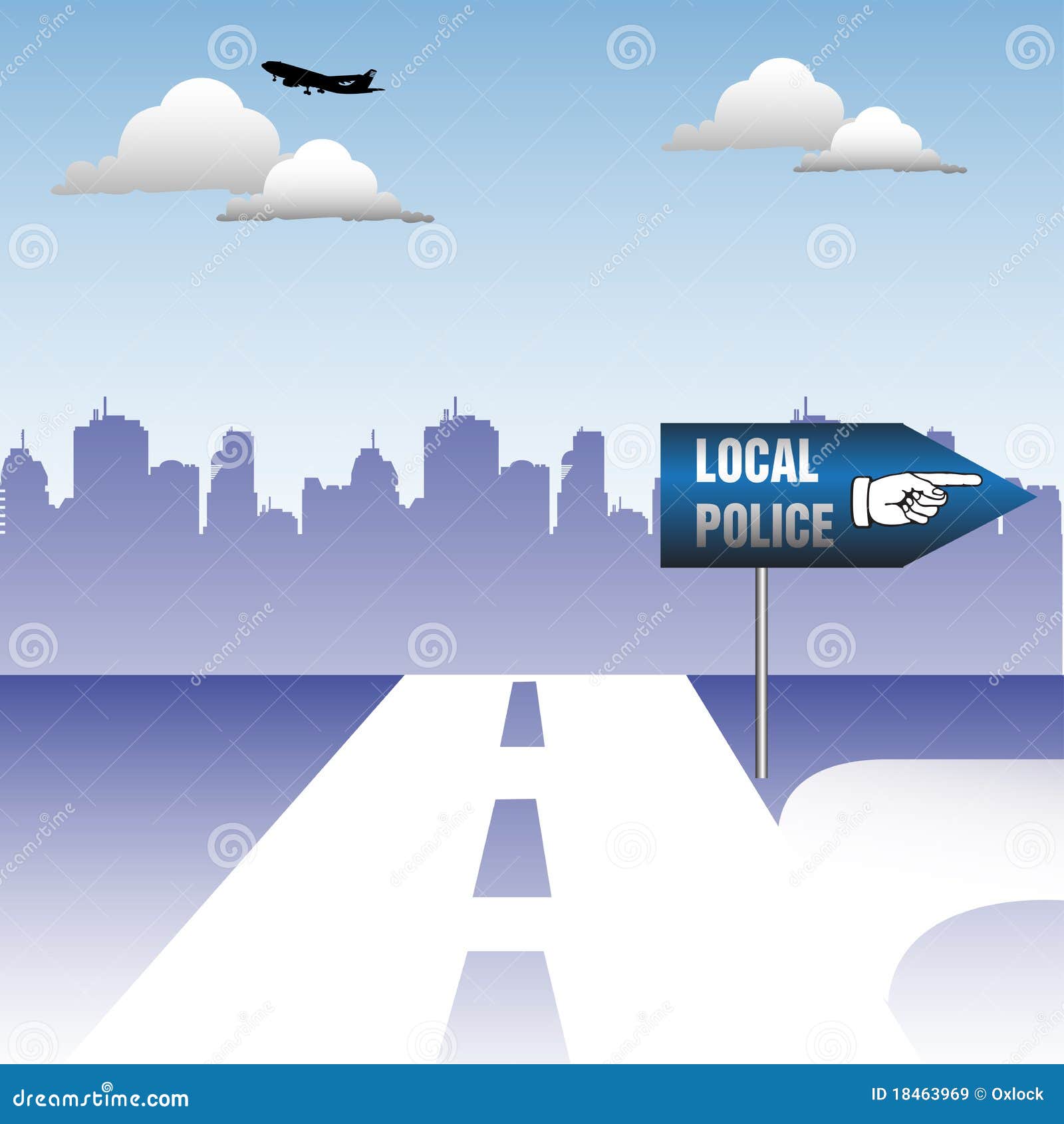 Local police sign stock vector. Illustration of service - 18463969