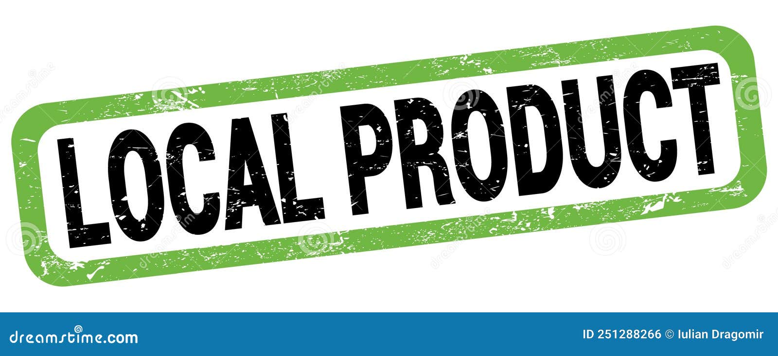 LOCAL PRODUCT Text Written on Green-black Rectangle Stamp Stock ...