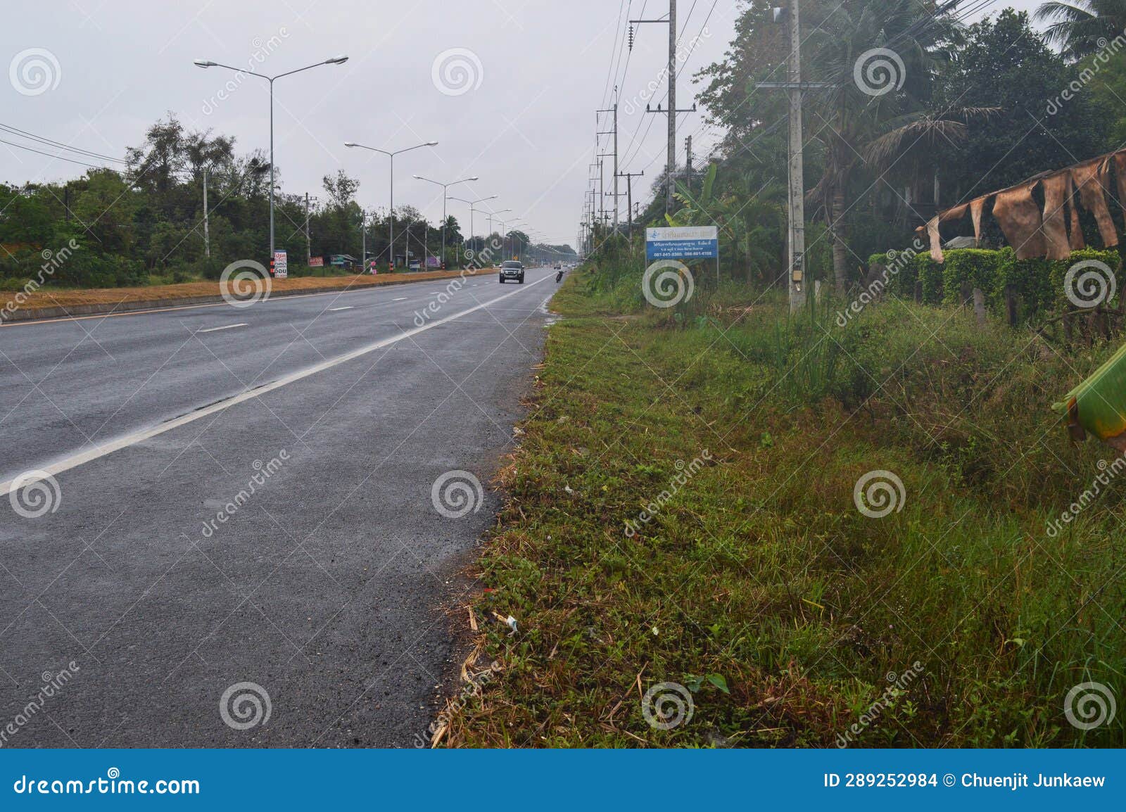 Local Road with Natural Local View in Thailand Stock Photo - Image of ...