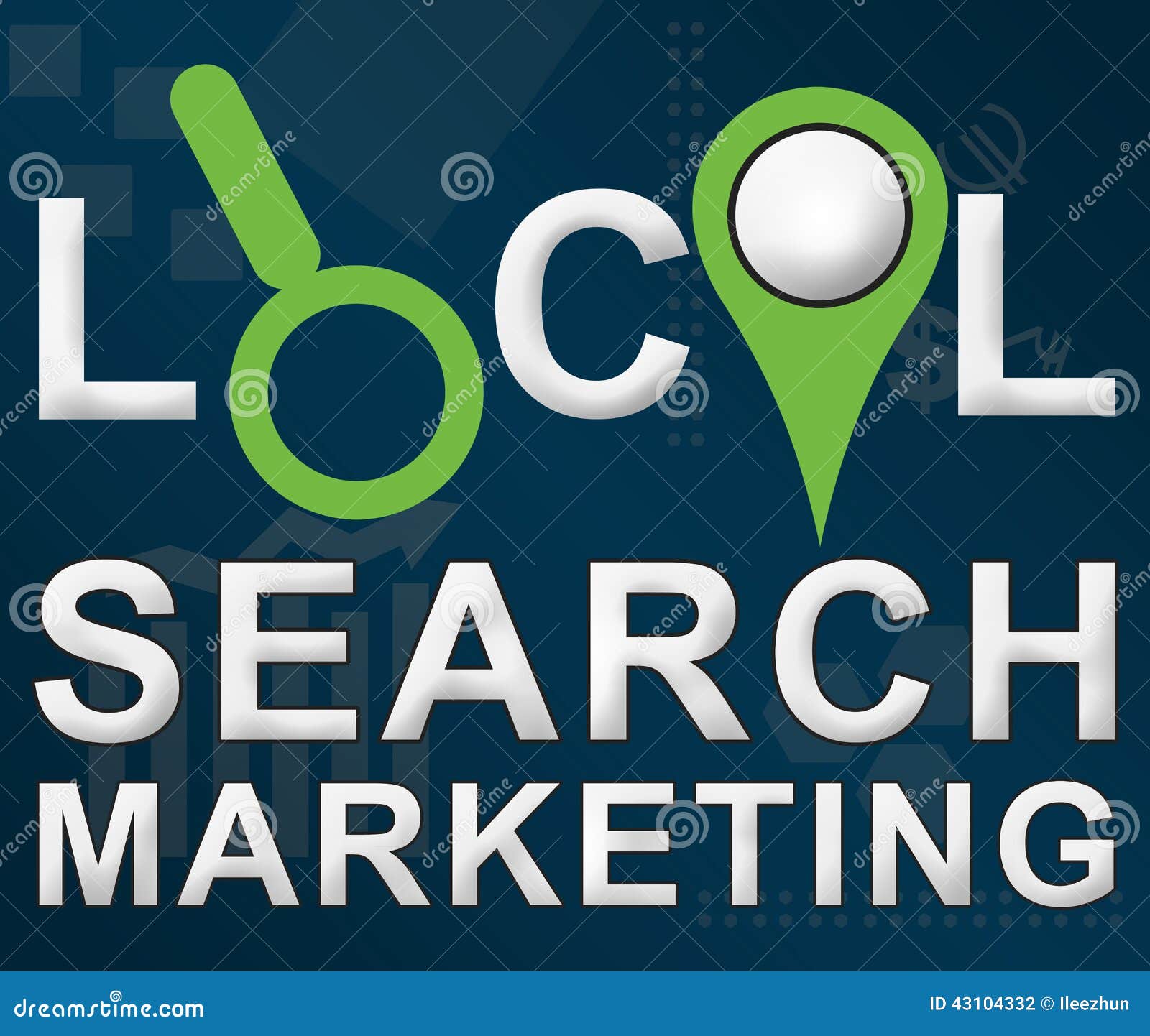 Local Search Markering Business Theme Background Stock Illustration ...