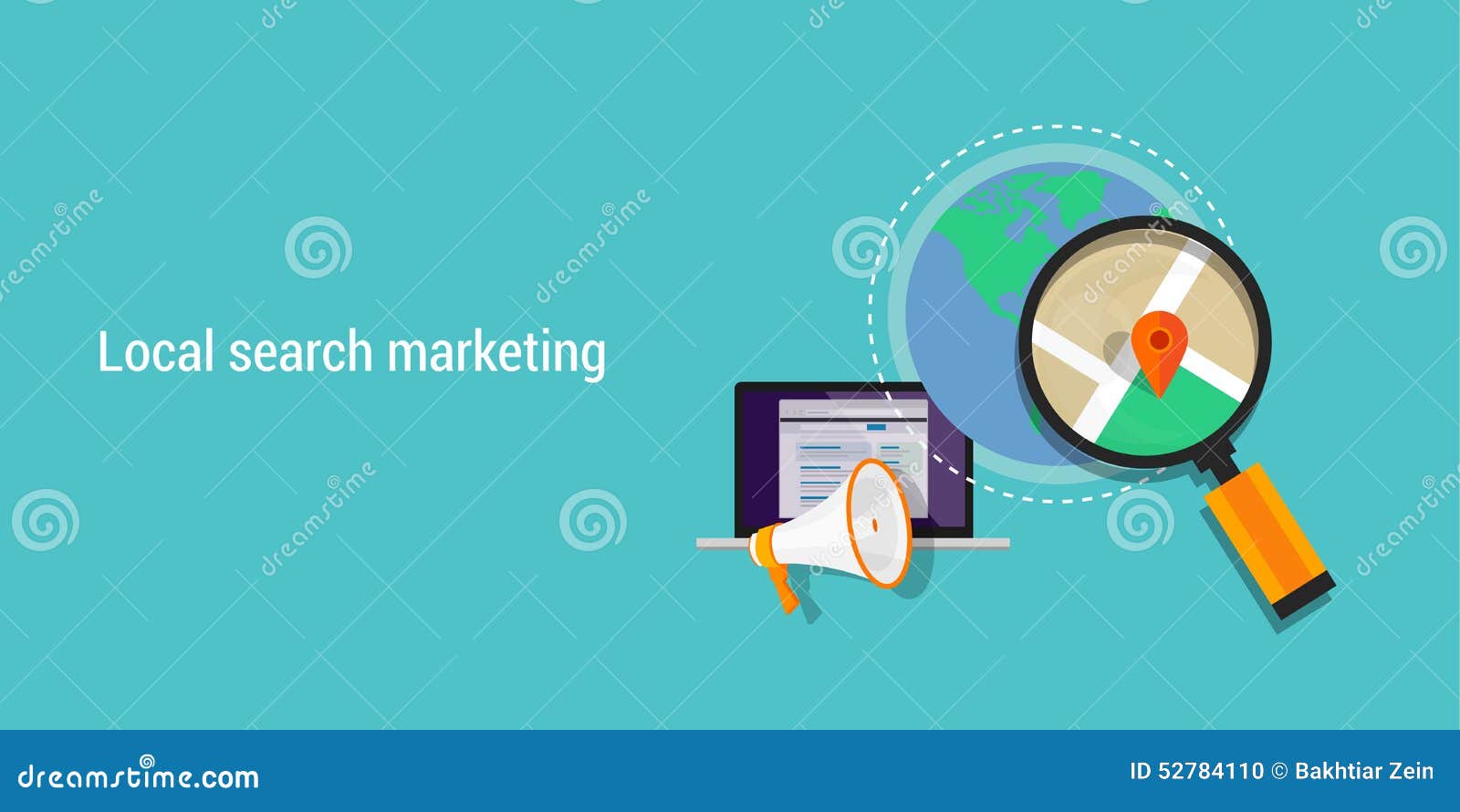 Local search marketing stock vector. Illustration of icon - 52784110