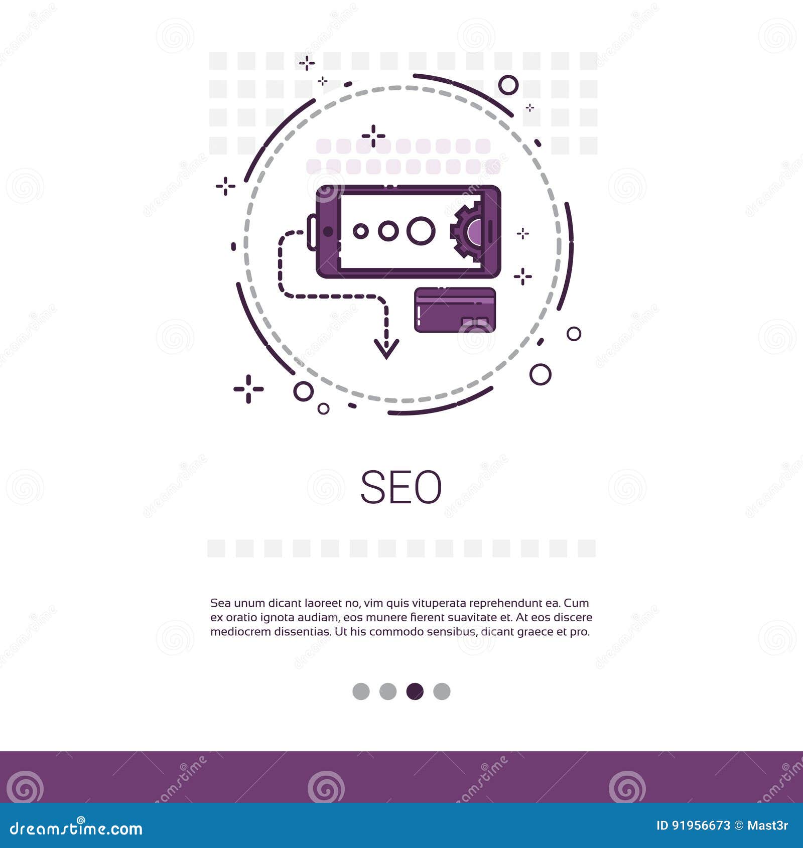 Local Seo Keywording Search Banner with Copy Space Stock Vector ...