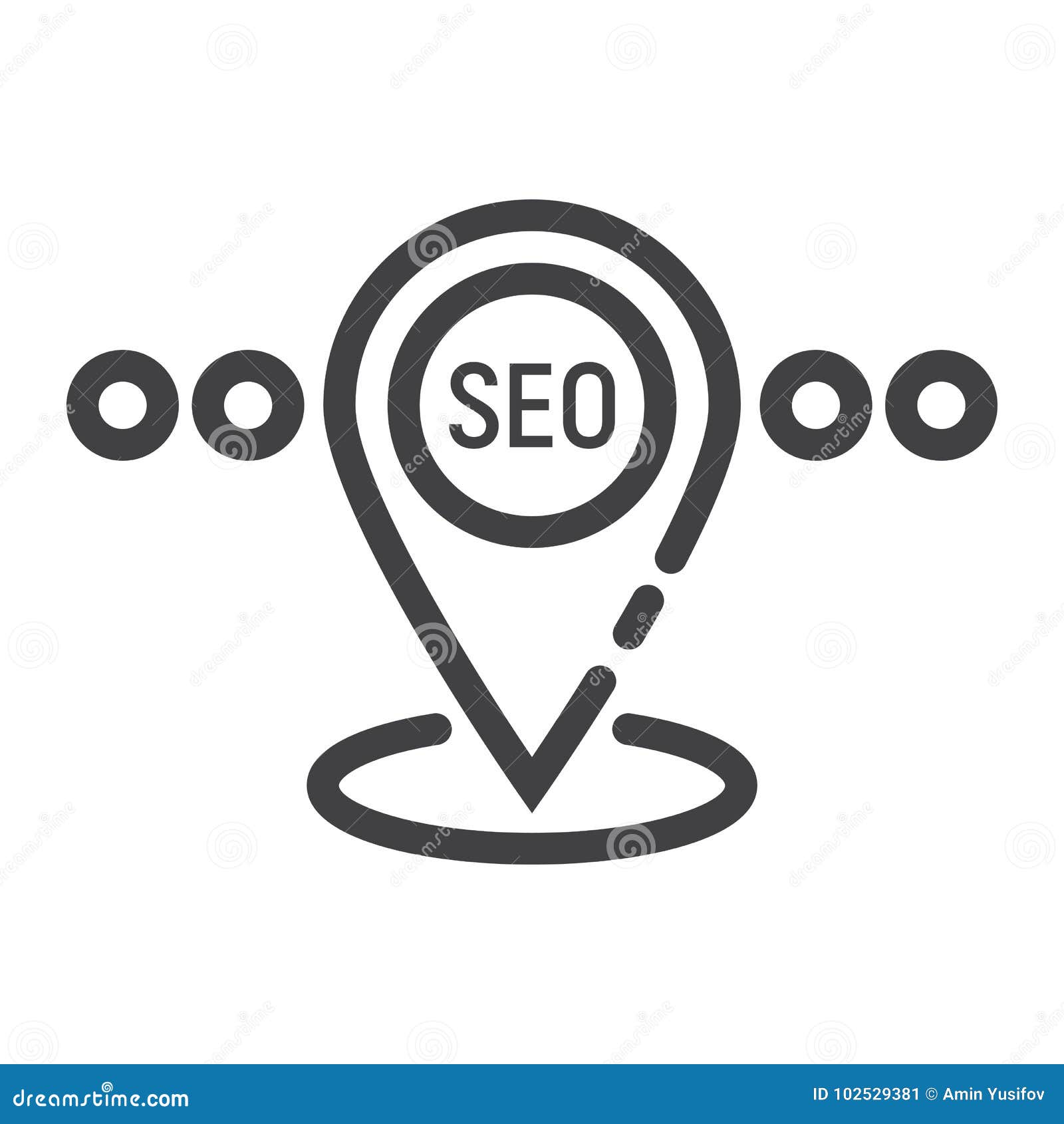 Local SEO Line Icon, Seo and Development Stock Vector - Illustration of ...
