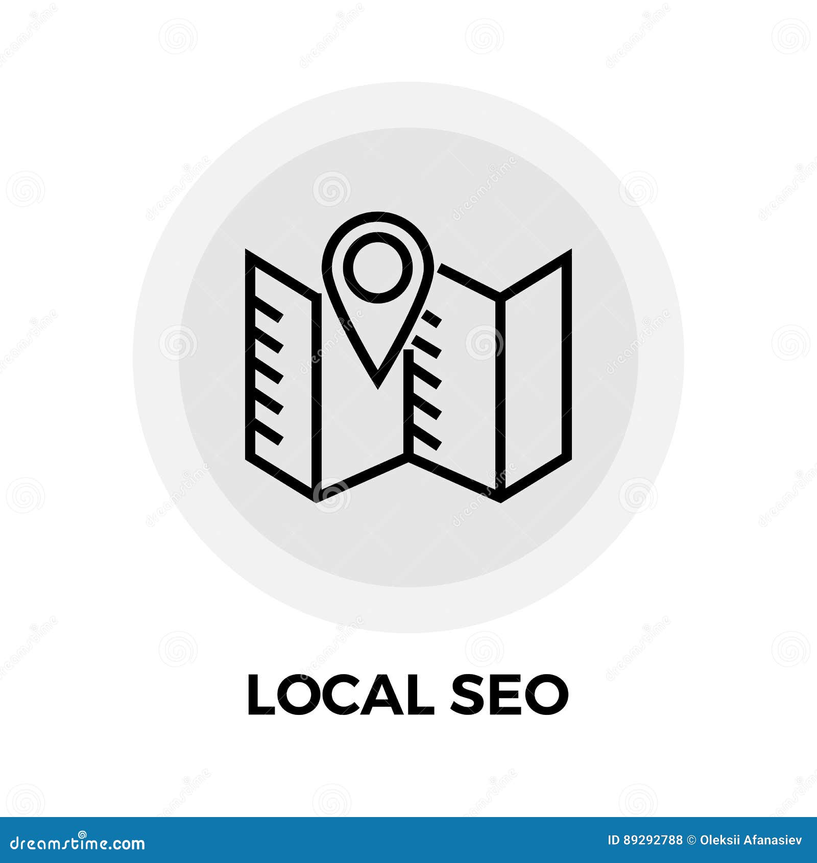 Local SEO Line Icon stock vector. Illustration of optimization - 89292788