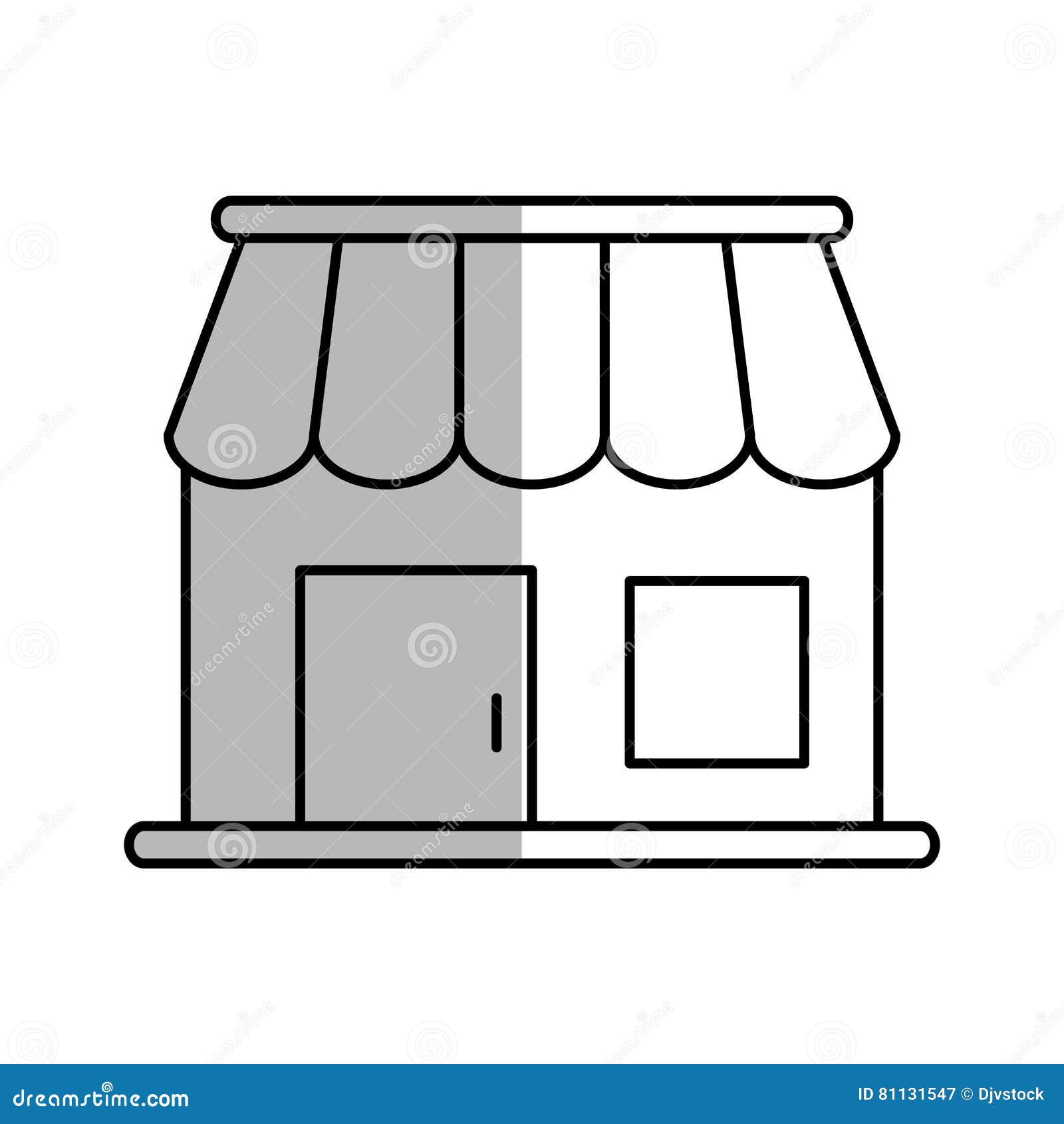 Local shop building stock vector. Illustration of modern - 81131547