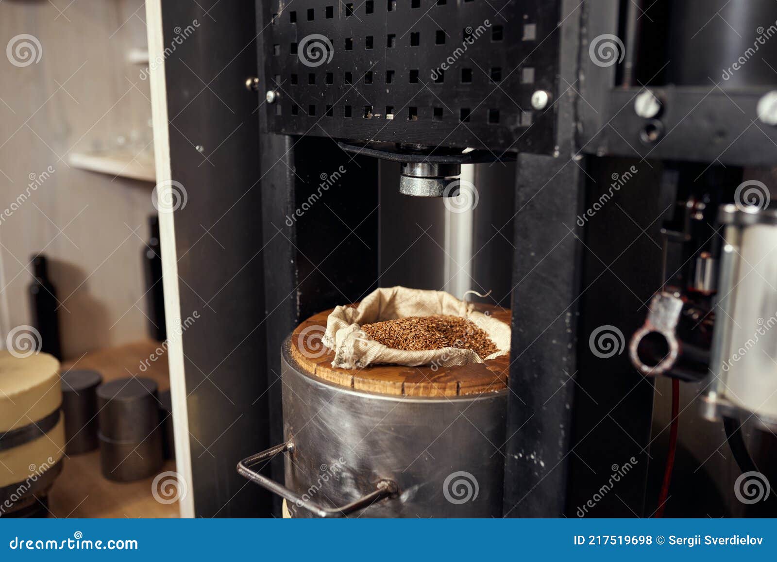 Local Small Seed Oil Production. Fresh Extra Virgin Linseed Oil ...