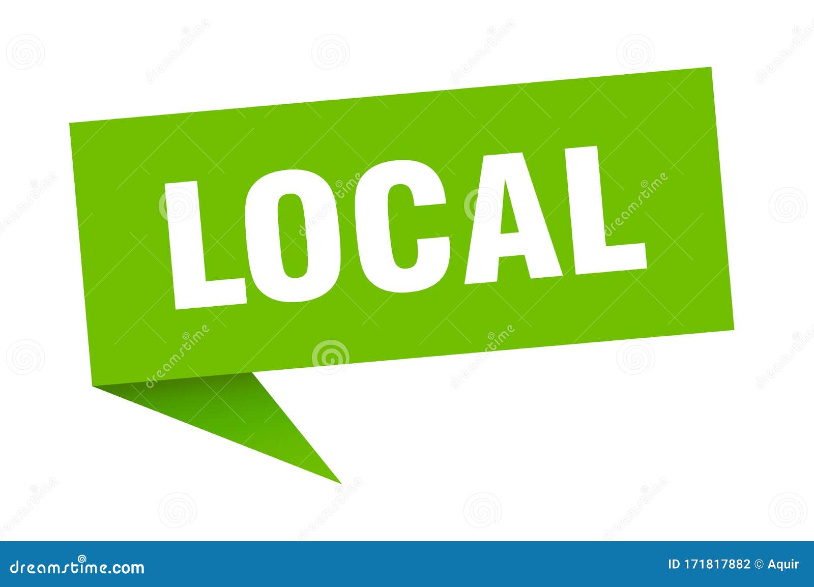 Local Speech Bubble. Local Ribbon Sign Stock Vector - Illustration of ...