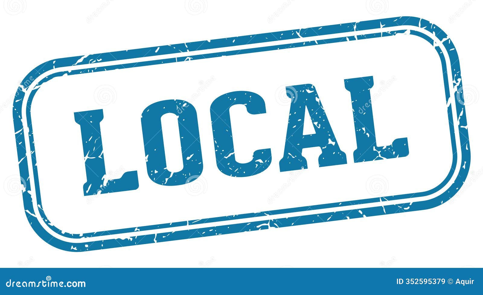 Local Stamp. Local Rectangular Stamp on White Background Stock Vector ...