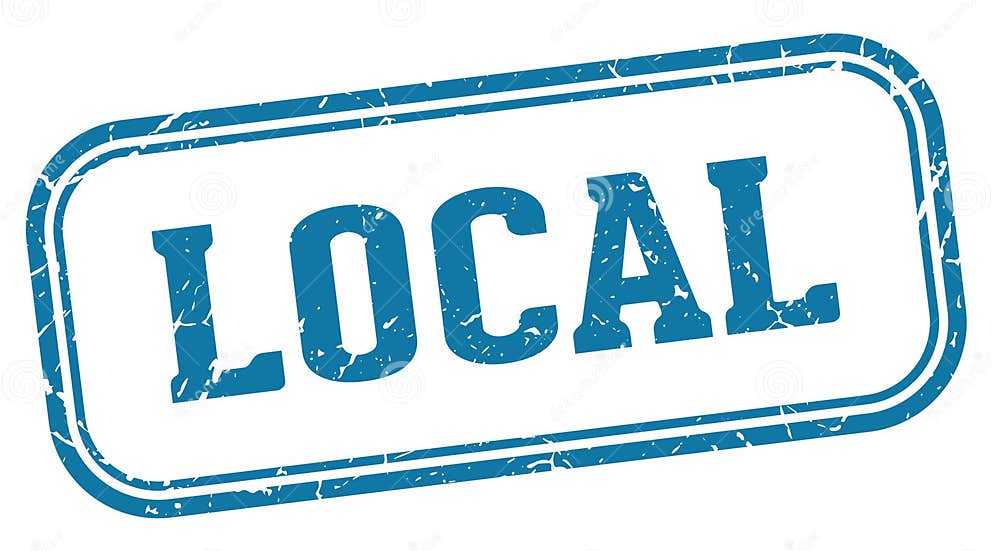 Local Stamp. Local Rectangular Stamp on White Background Stock Vector ...