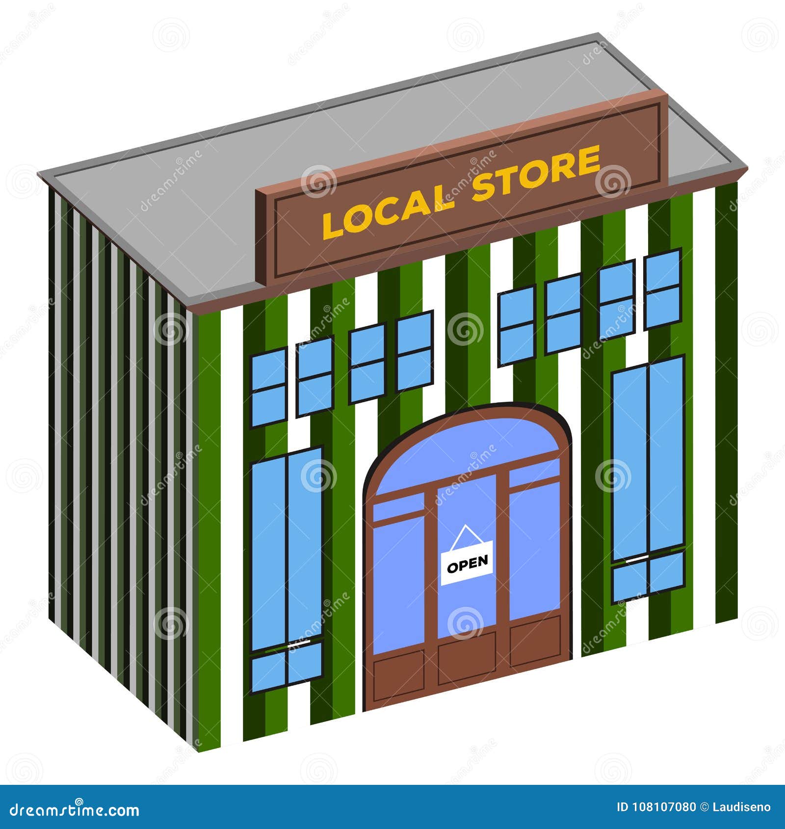 Local store stock vector. Illustration of icon, design - 108107080