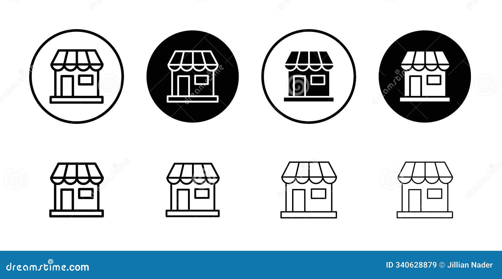 Local Store Icon Outline Vector for Web Ui Stock Illustration ...