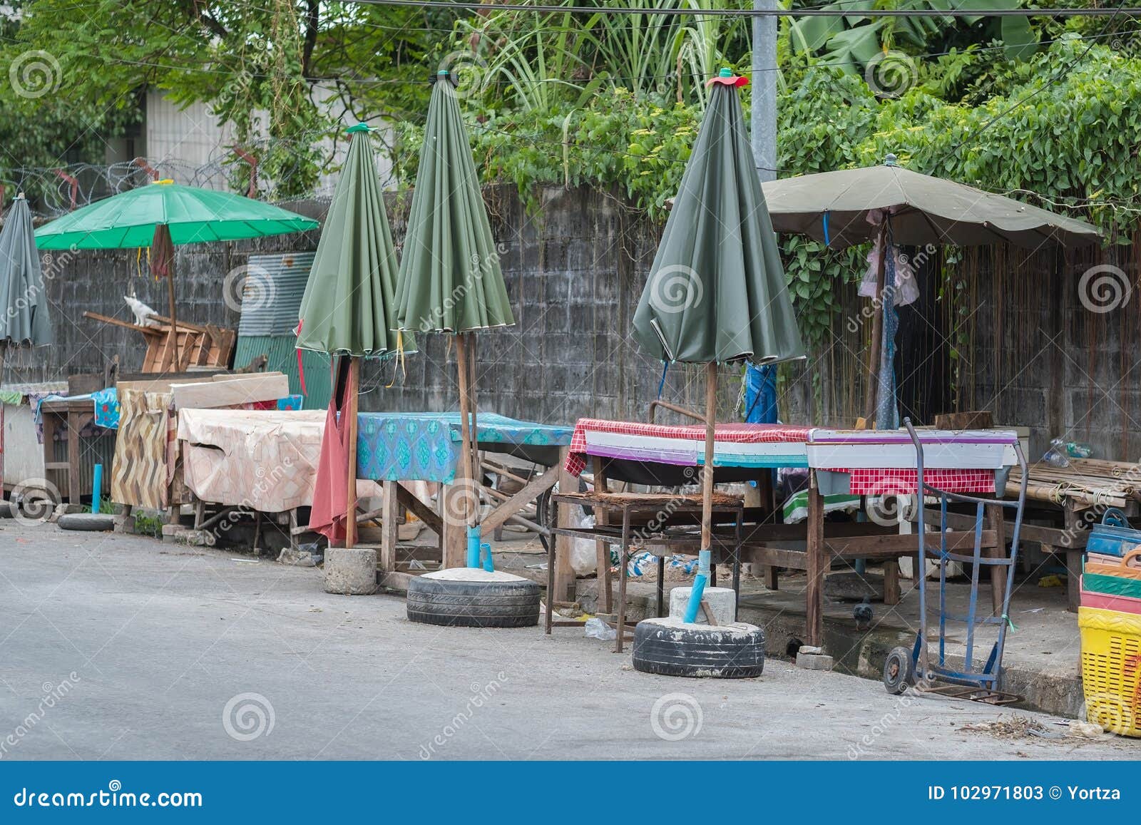 Local thai market stock image. Image of dirt, vintage - 102971803