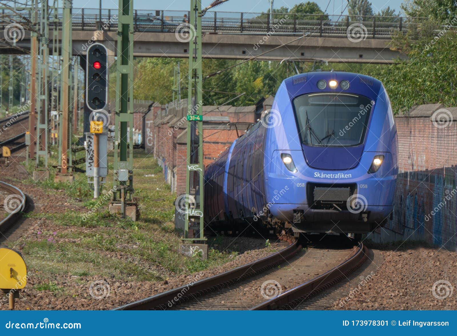 Local Train Approaching Lund, Sweden Editorial Photo - Image of forest ...