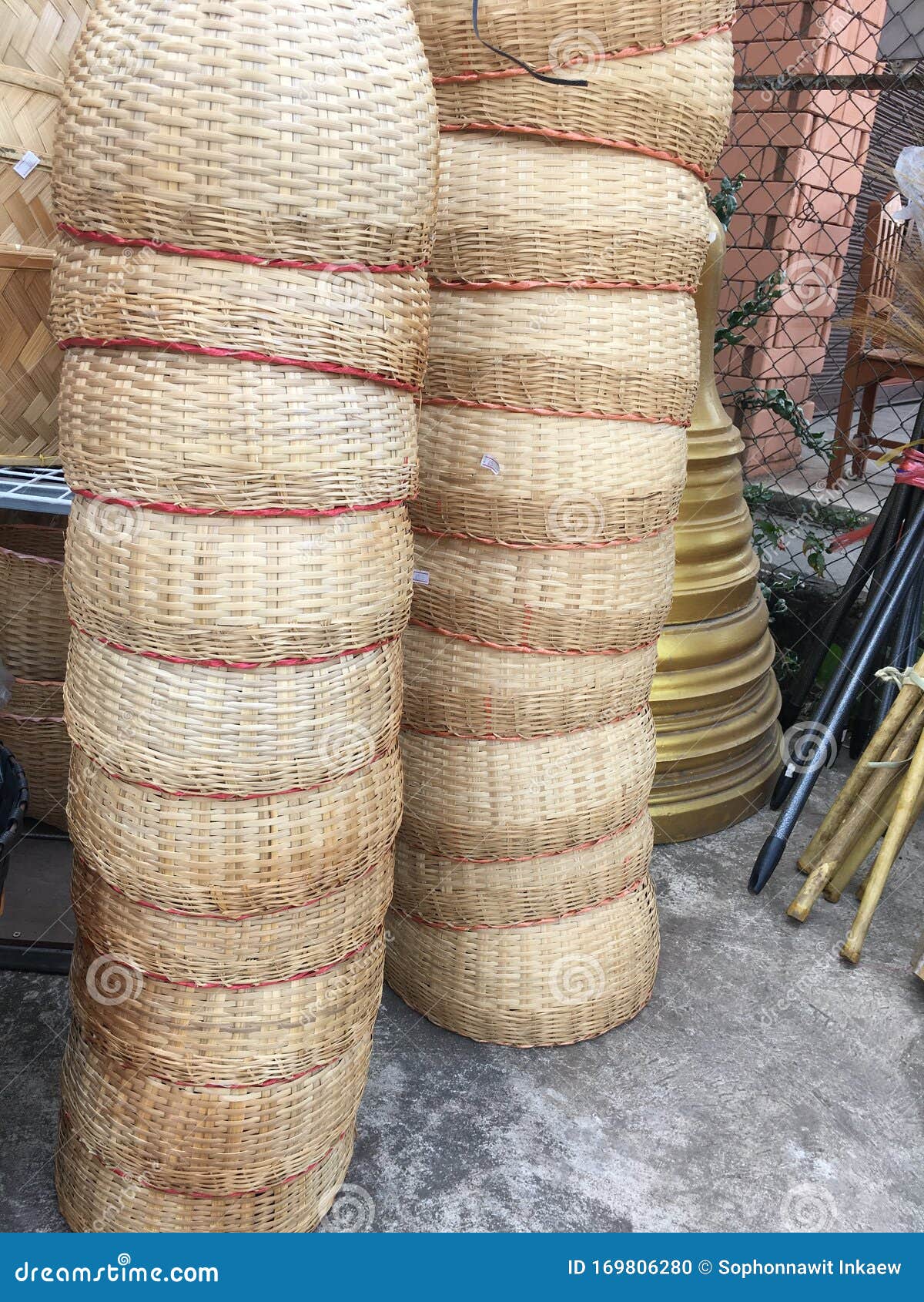 Local wicker products stock photo. Image of products - 169806280