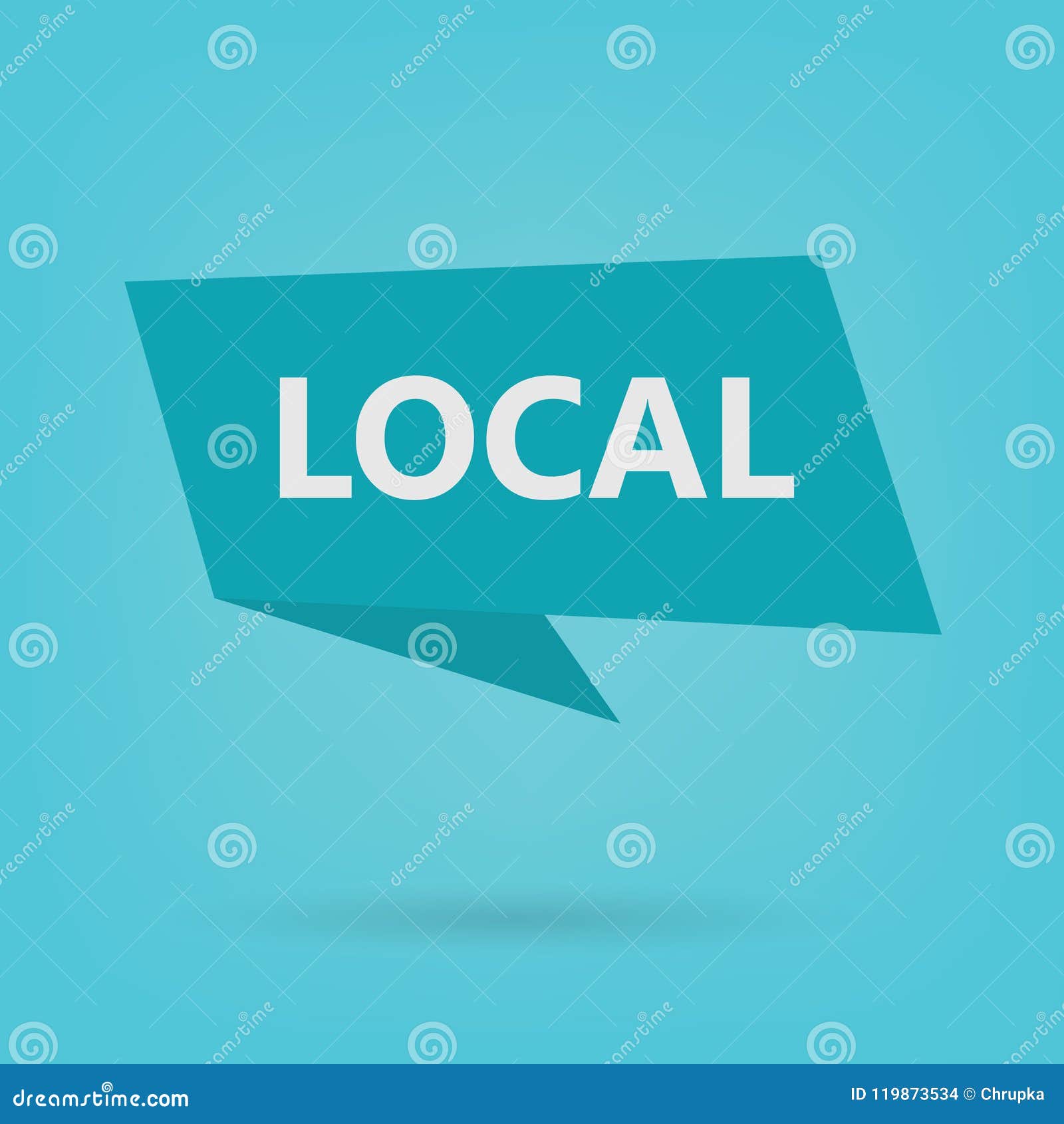 Local word on sticker stock vector. Illustration of creative - 119873534