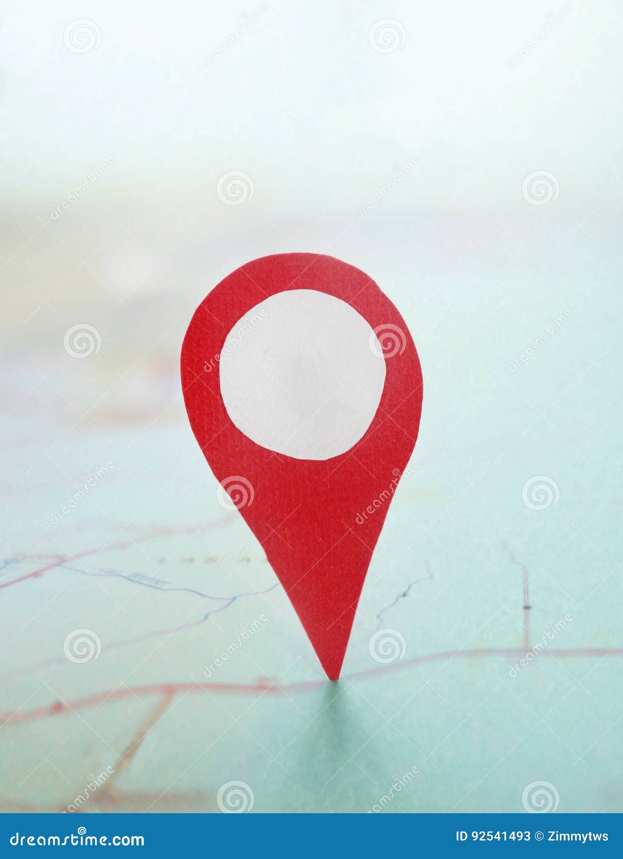 Localizador rojo del mapa imagen de archivo. Imagen de rojo - 92541493