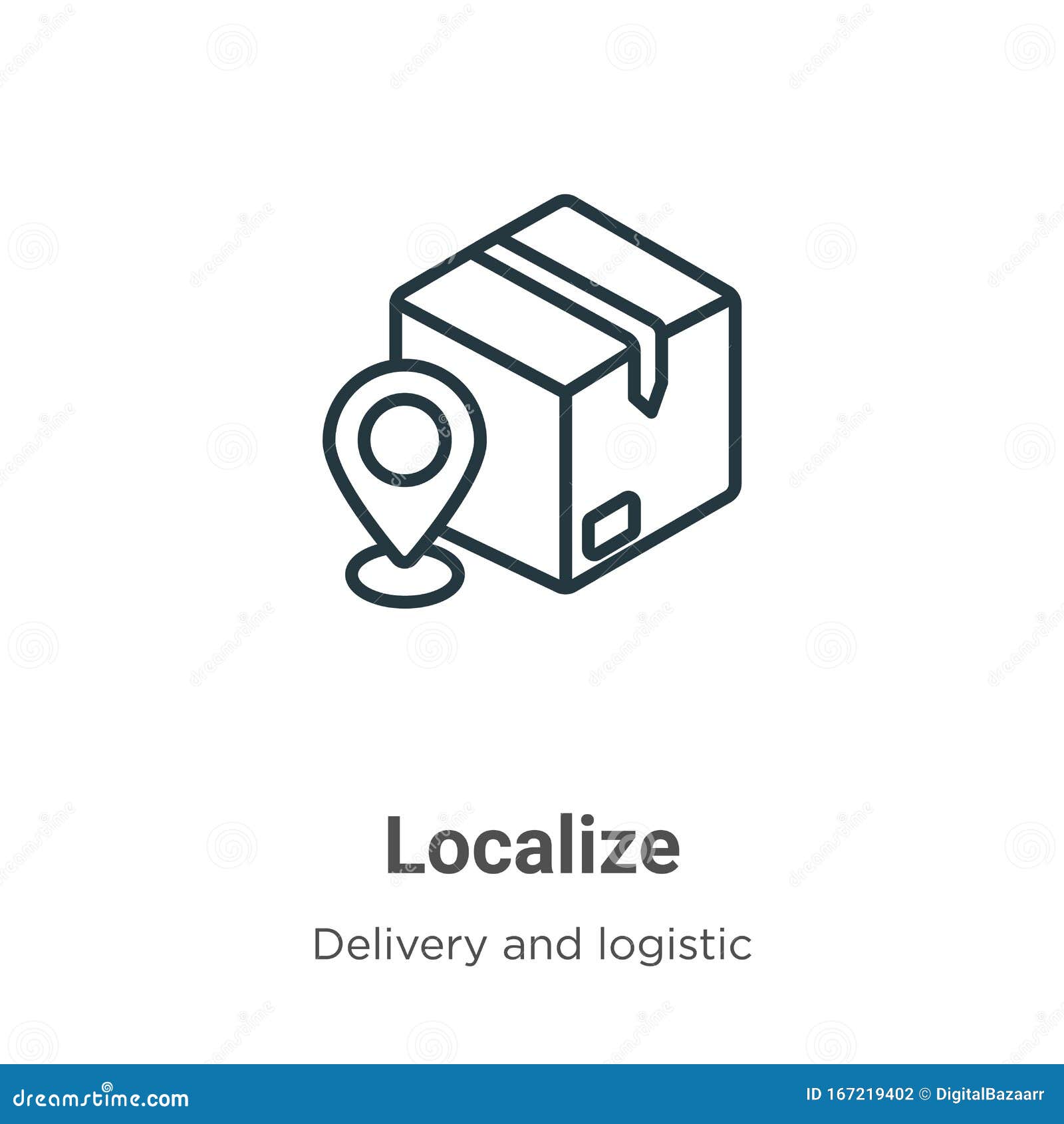Localize Outline Vector Icon. Thin Line Black Localize Icon, Flat ...