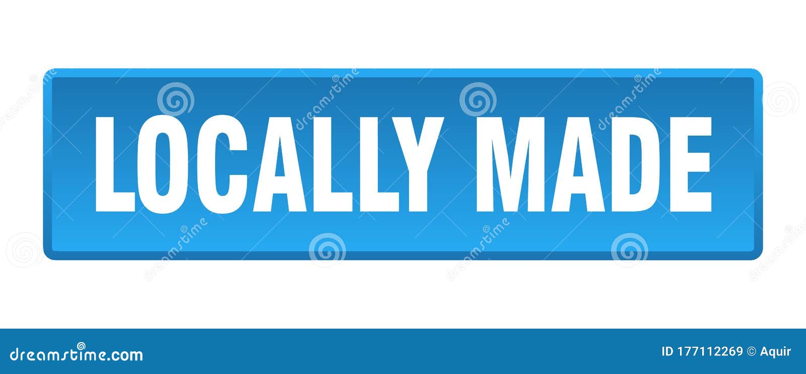 Locally Made Button. Locally Made Square Isolated Push Button Stock ...