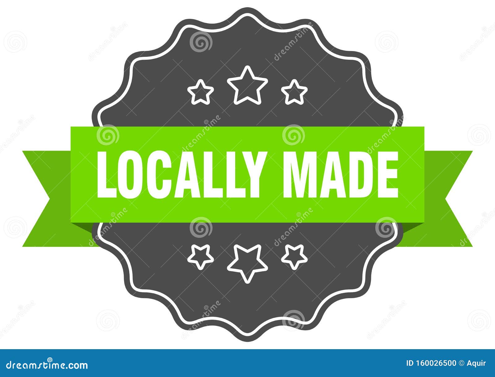 Locally made label stock vector. Illustration of badge - 160026500